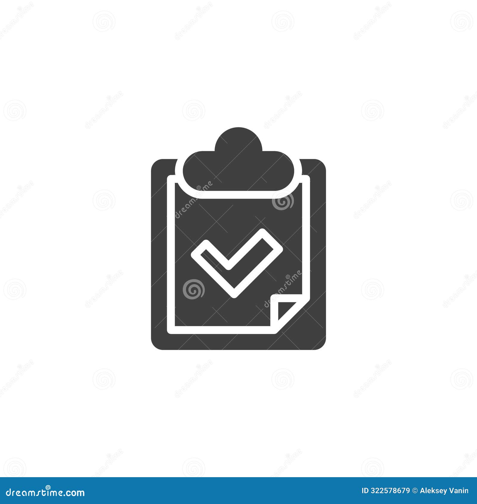 Clipboard with a Checkmark Vector Icon Stock Vector - Illustration of ...
