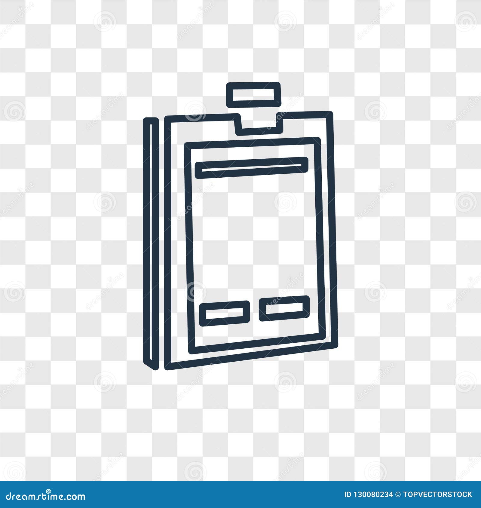 Clipboard Concept Vector Linear Icon Isolated on Transparent Background ...