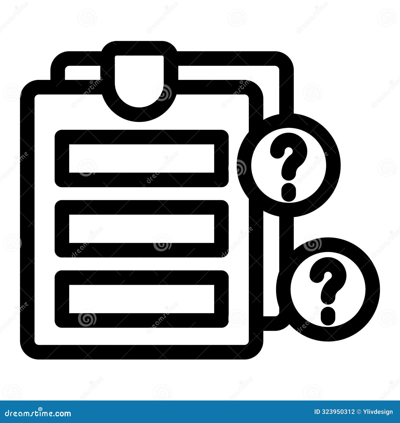 Clipboard Displaying Question Marks for Frequently Asked Questions ...