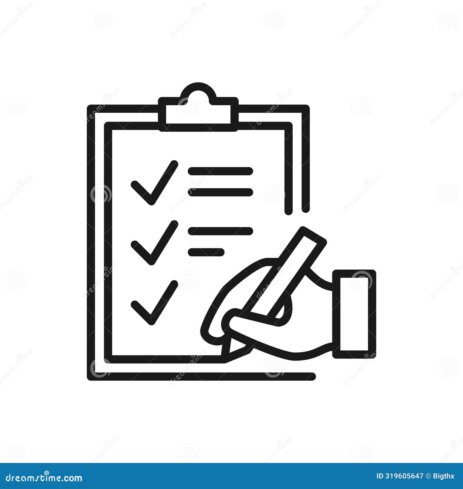 Clipboard Document Icon with a Check Mark, Task, and Writing Symbol ...