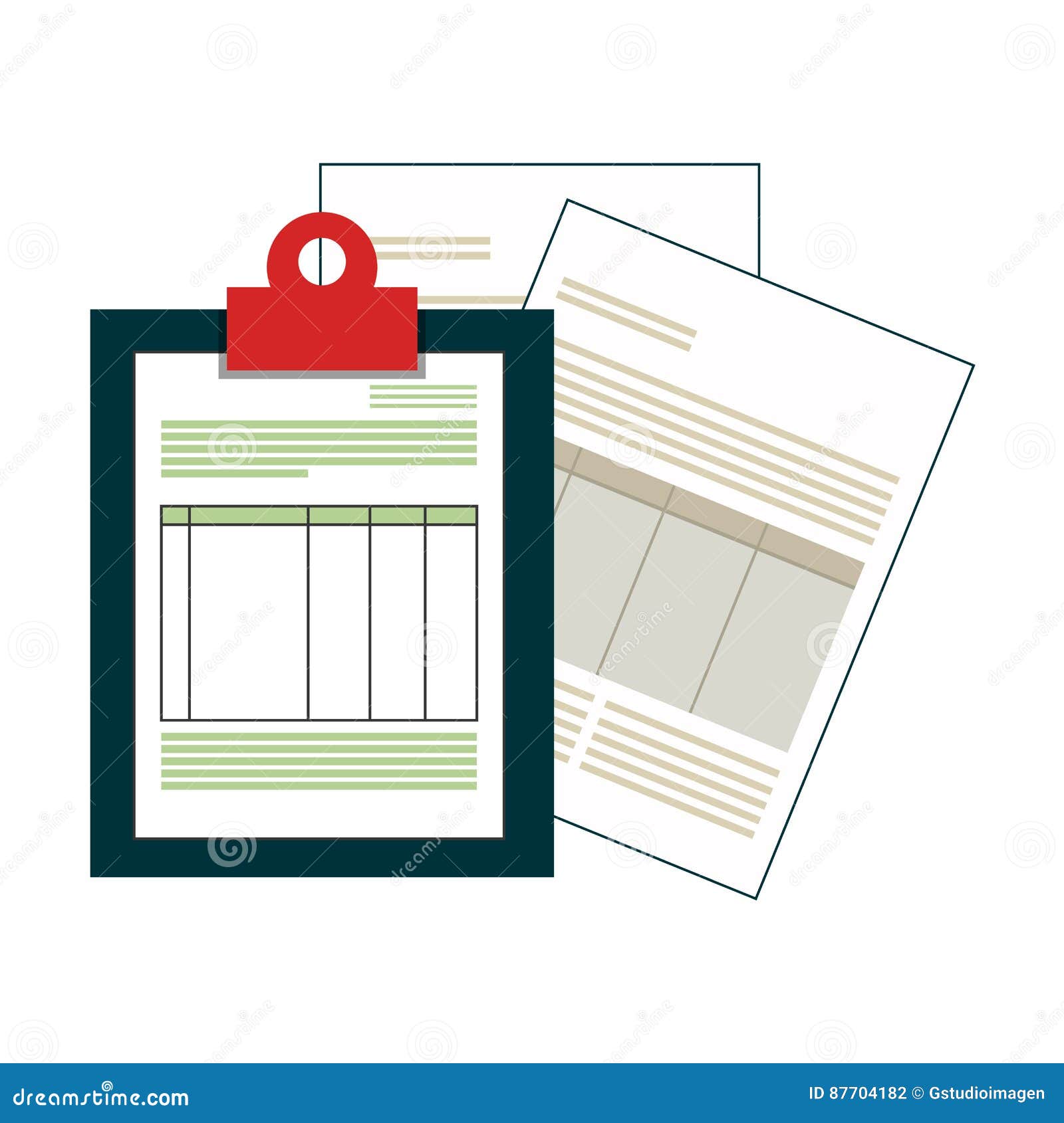 Clipboard Document Isolated Icon Stock Vector - Illustration of data ...