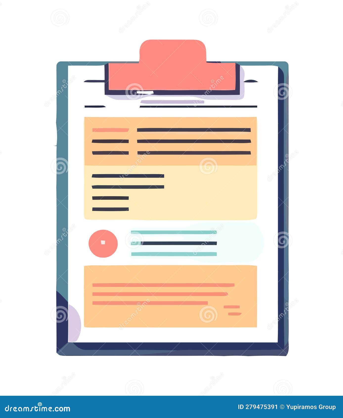 Clipboard Document Symbolizes Business Success Plan Stock Vector ...