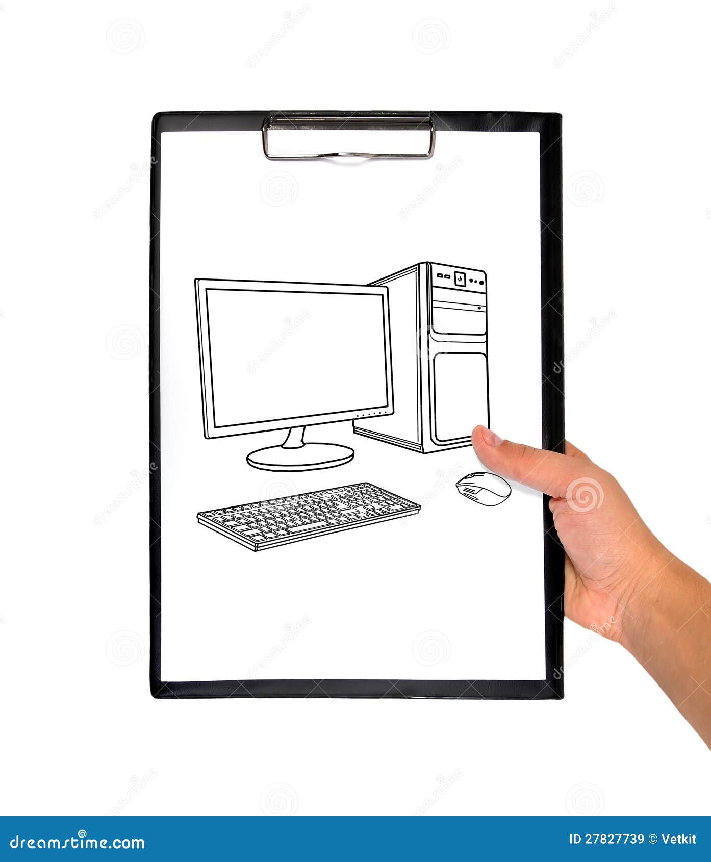Clipboard and Drawing Compute Stock Image - Image of black, gadgets ...