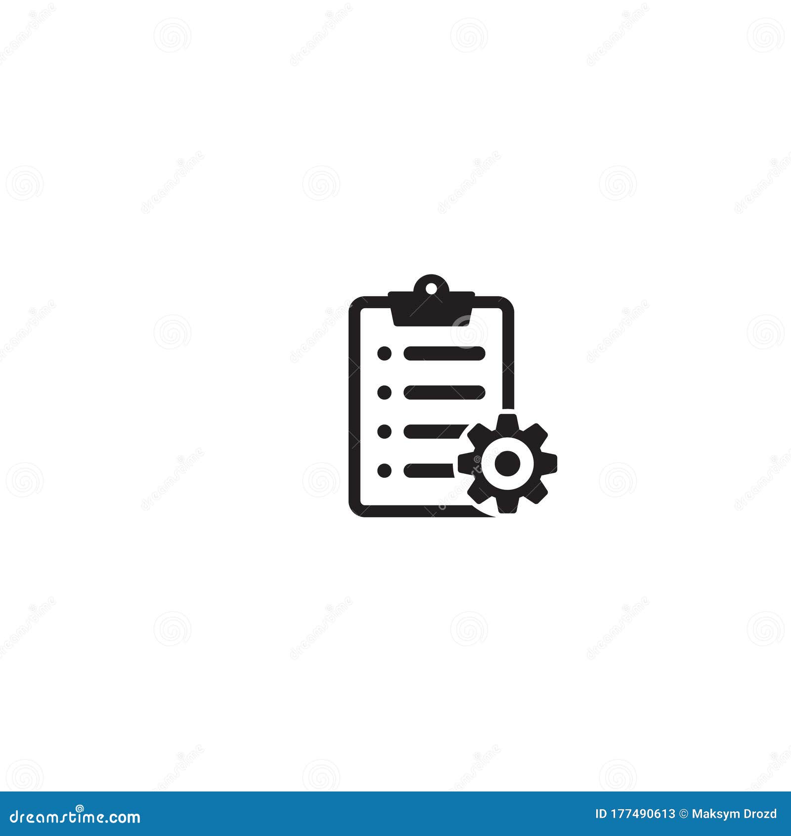 Technical Check List Vector Icon. Checklist Clipboard Illustration Sign ...