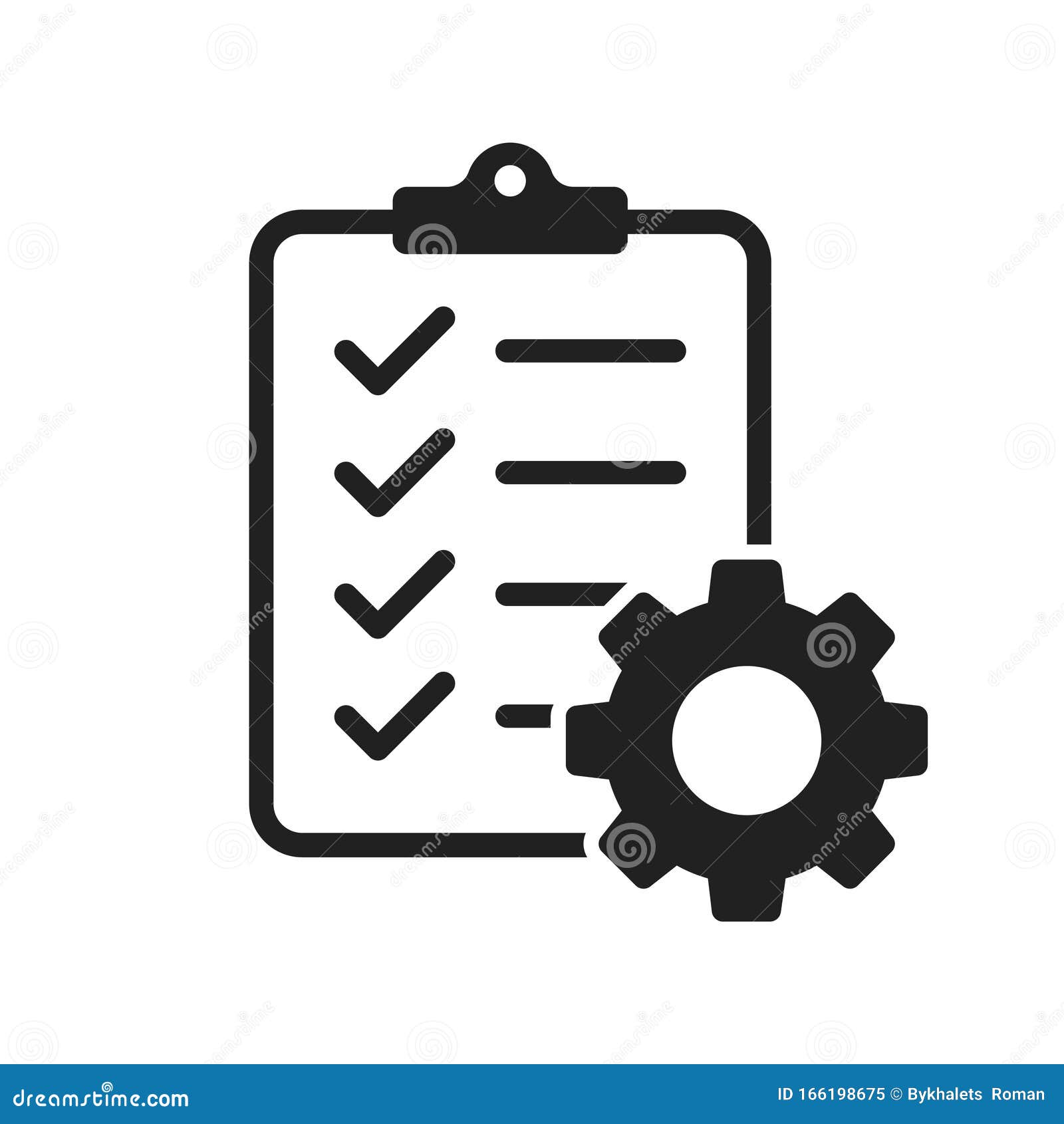 Technical Check List Vector Icon. Checklist Clipboard Illustration Sign ...