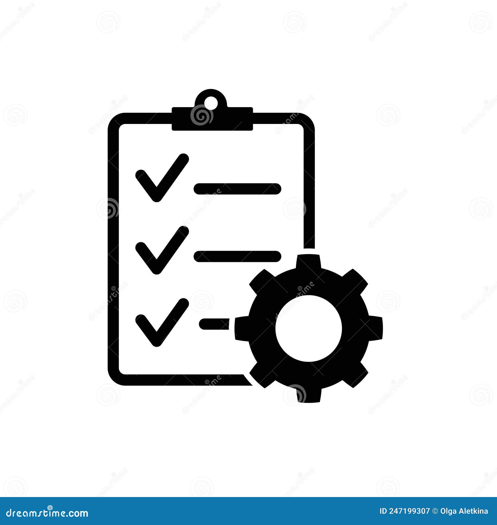 Technical Check List Vector Icon. Checklist Clipboard Illustration Sign ...