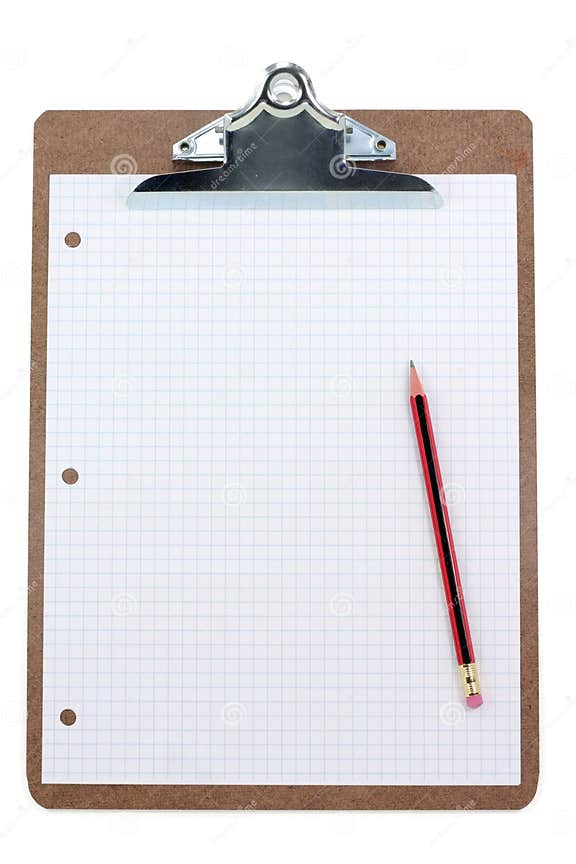 Clipboard and grid paper stock photo. Image of checklist - 1708212