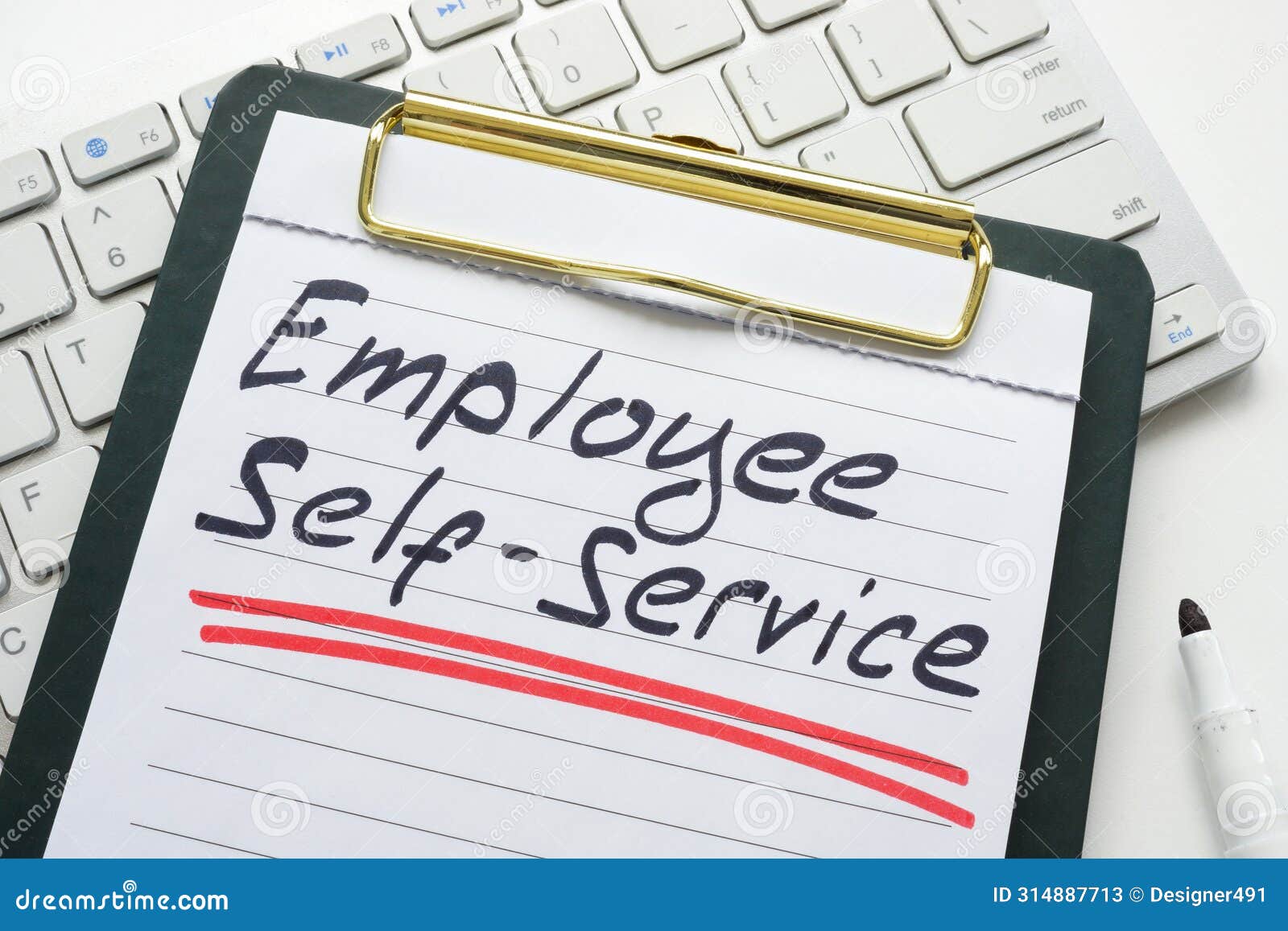 ESS, Employee Self Service, Man Working On Holographic Interface ...