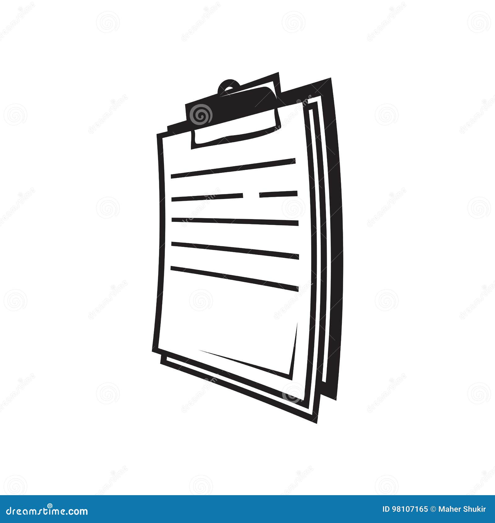 Clipboard icon stock vector. Illustration of creative - 98107165