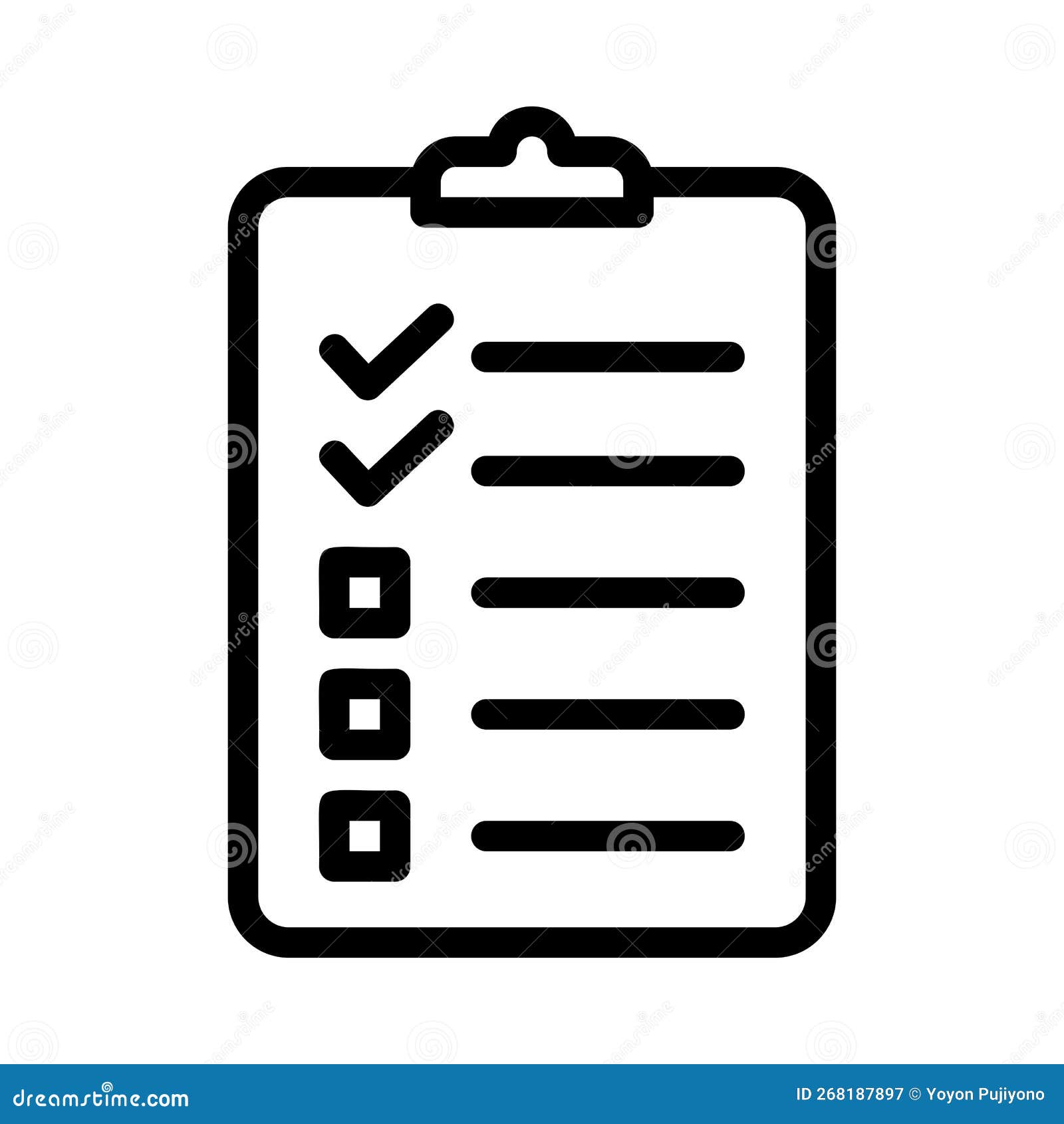 Clipboard Icon with Checked Task Checklist Stock Vector - Illustration ...