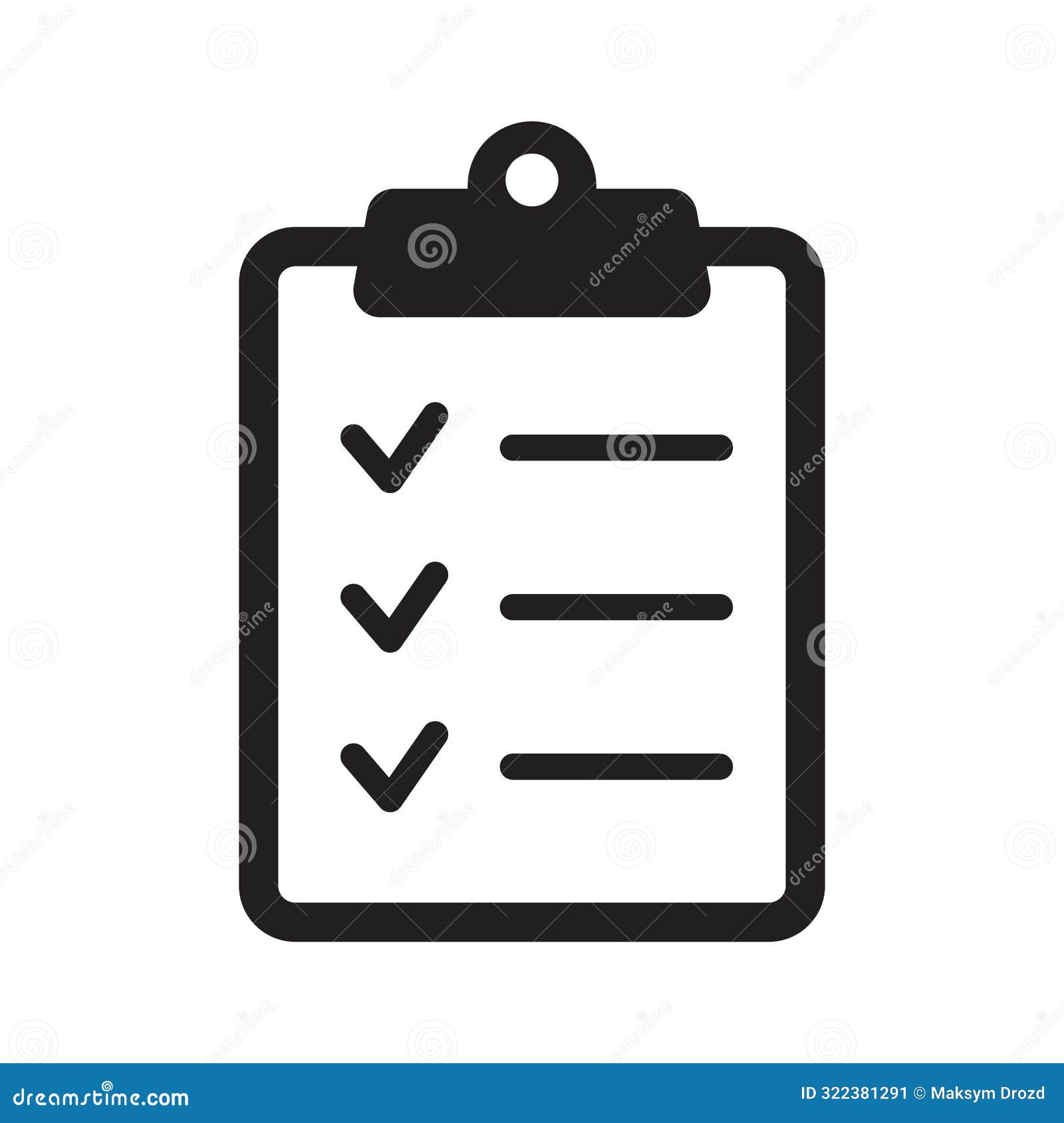 Clipboard Icon. Checklist Icon of an Approved Document. Project ...