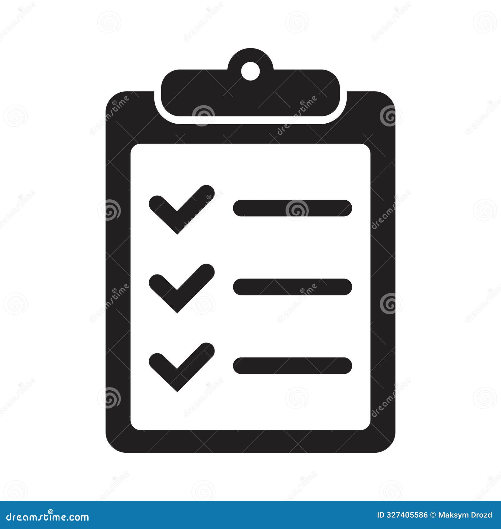 Clipboard Icon. Checklist Icon of an Approved Document. Tasks Icon ...