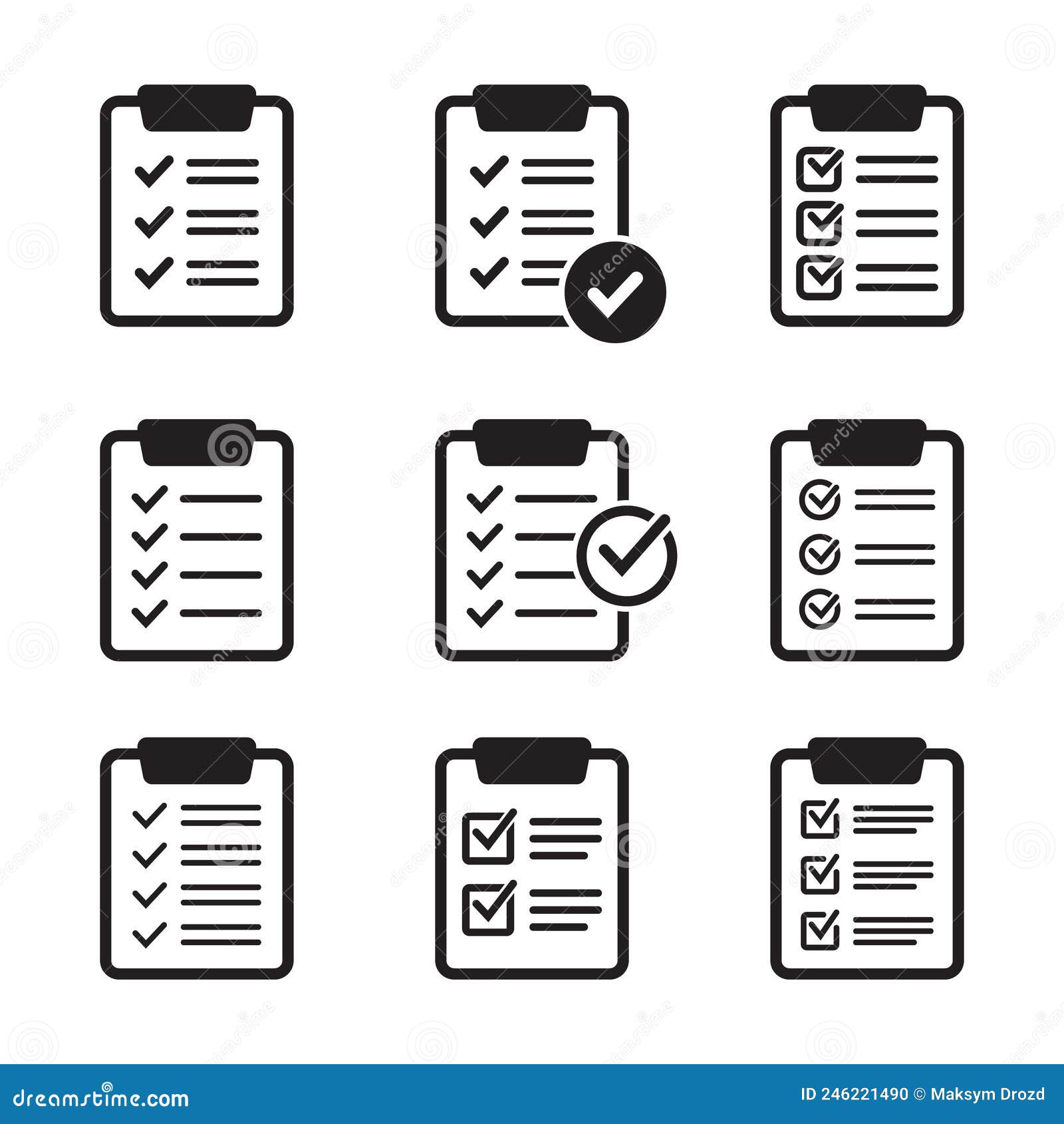 Clipboard Icon. Checklist Icon of an Approved Document. Project ...