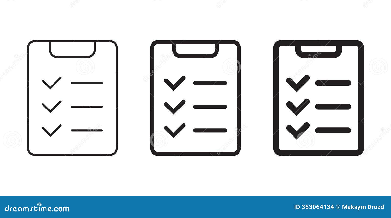 Clipboard Icon. Checklist Icon Symbol. Stock Vector - Illustration of ...