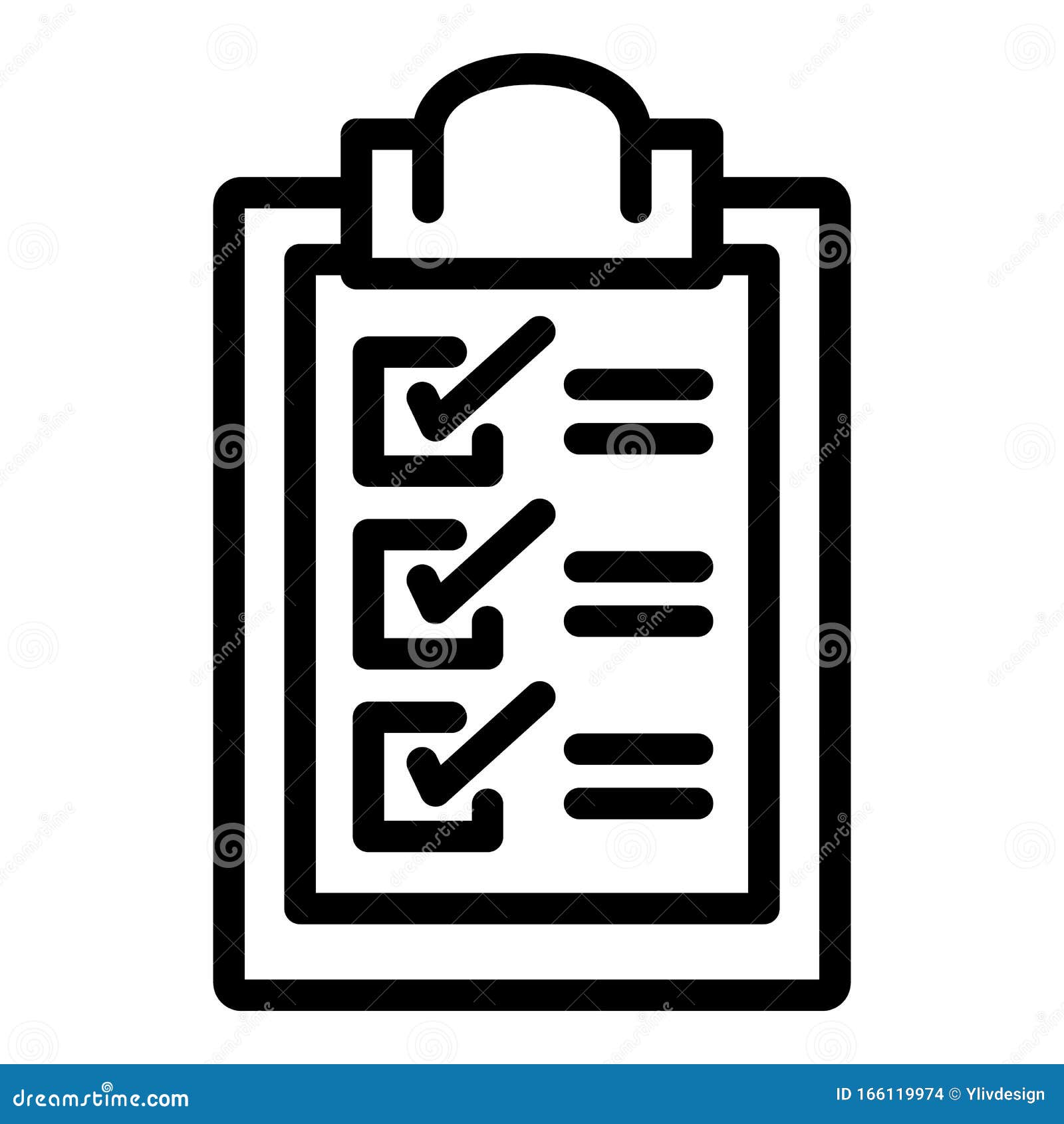 Clipboard Icon, Outline Style Stock Vector - Illustration of clipboard ...