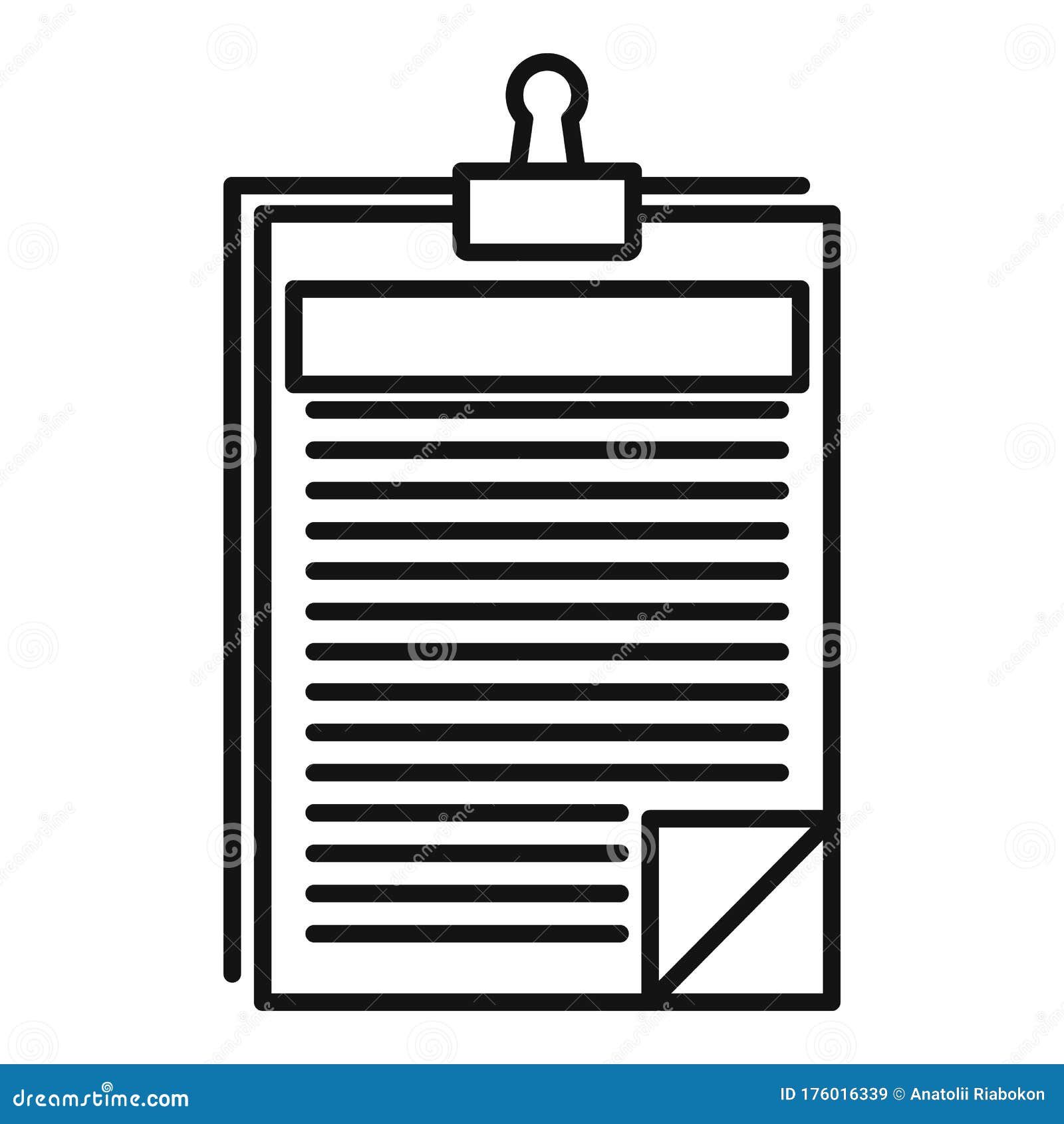 Clipboard Icon, Outline Style Stock Vector - Illustration of clipboard ...