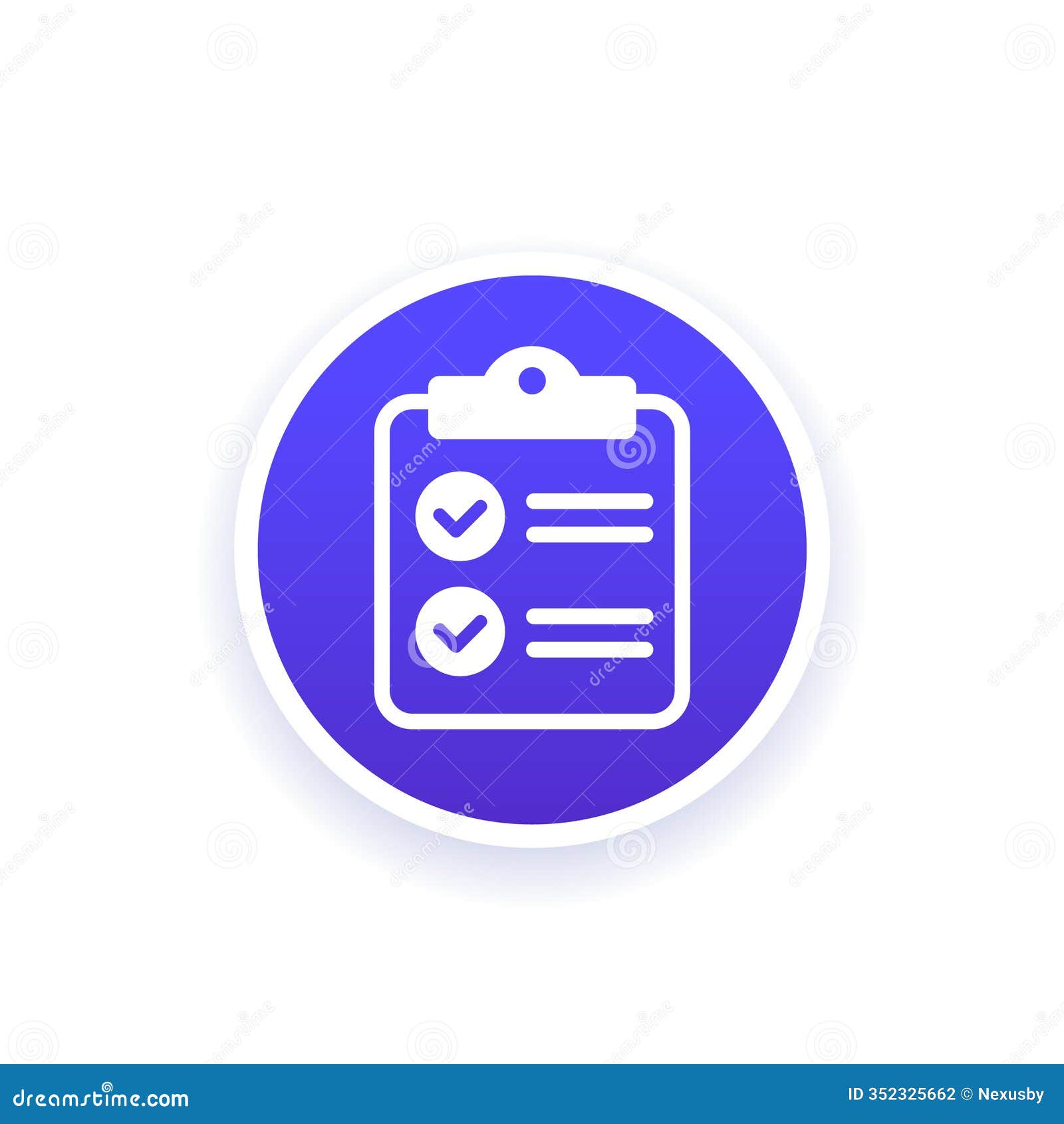 Clipboard And Red Round Icon With Cross. Unfulfilled Task. Checklist ...