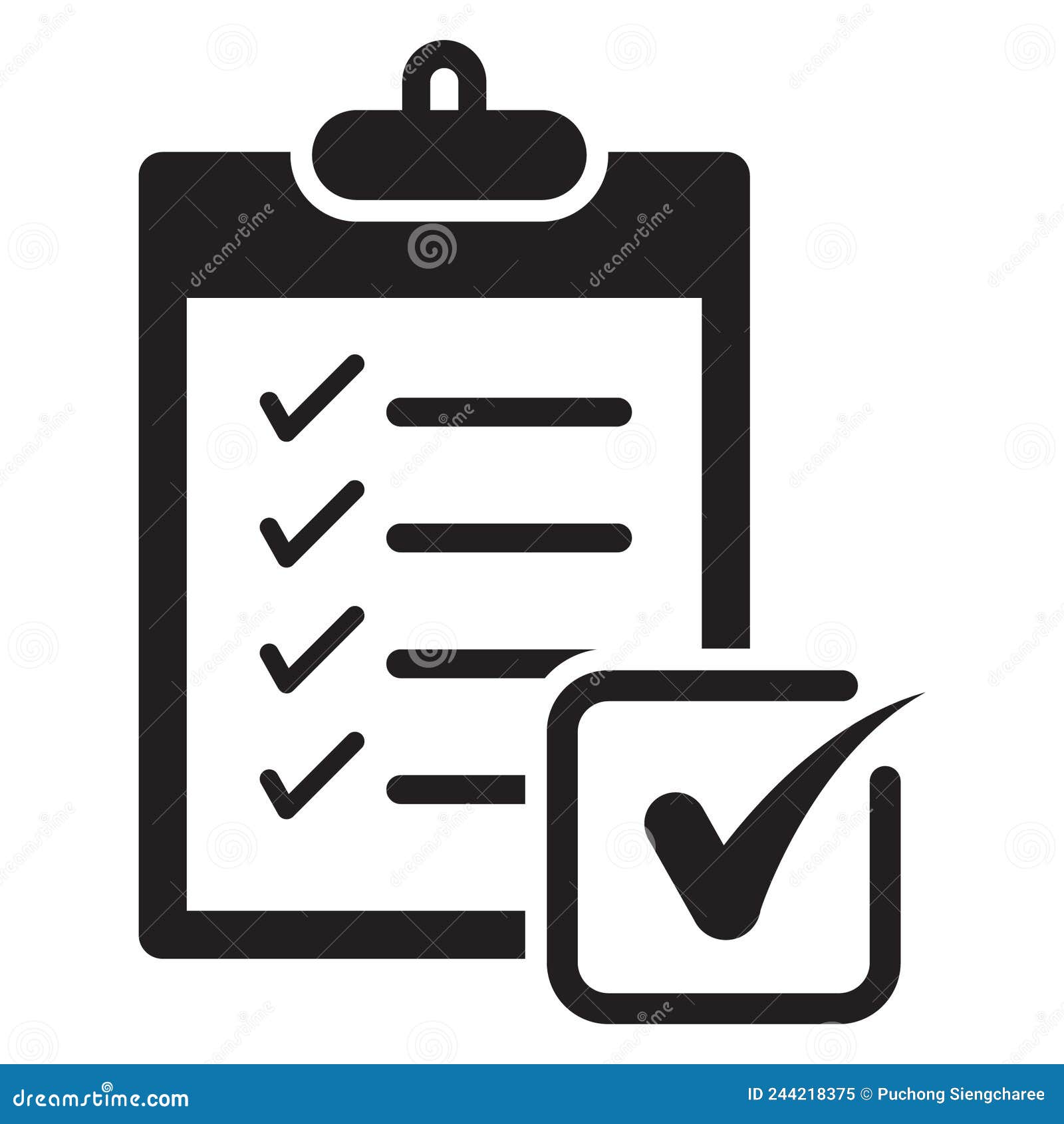 Clipboard icon. Tasks stock vector. Illustration of choice - 244218375