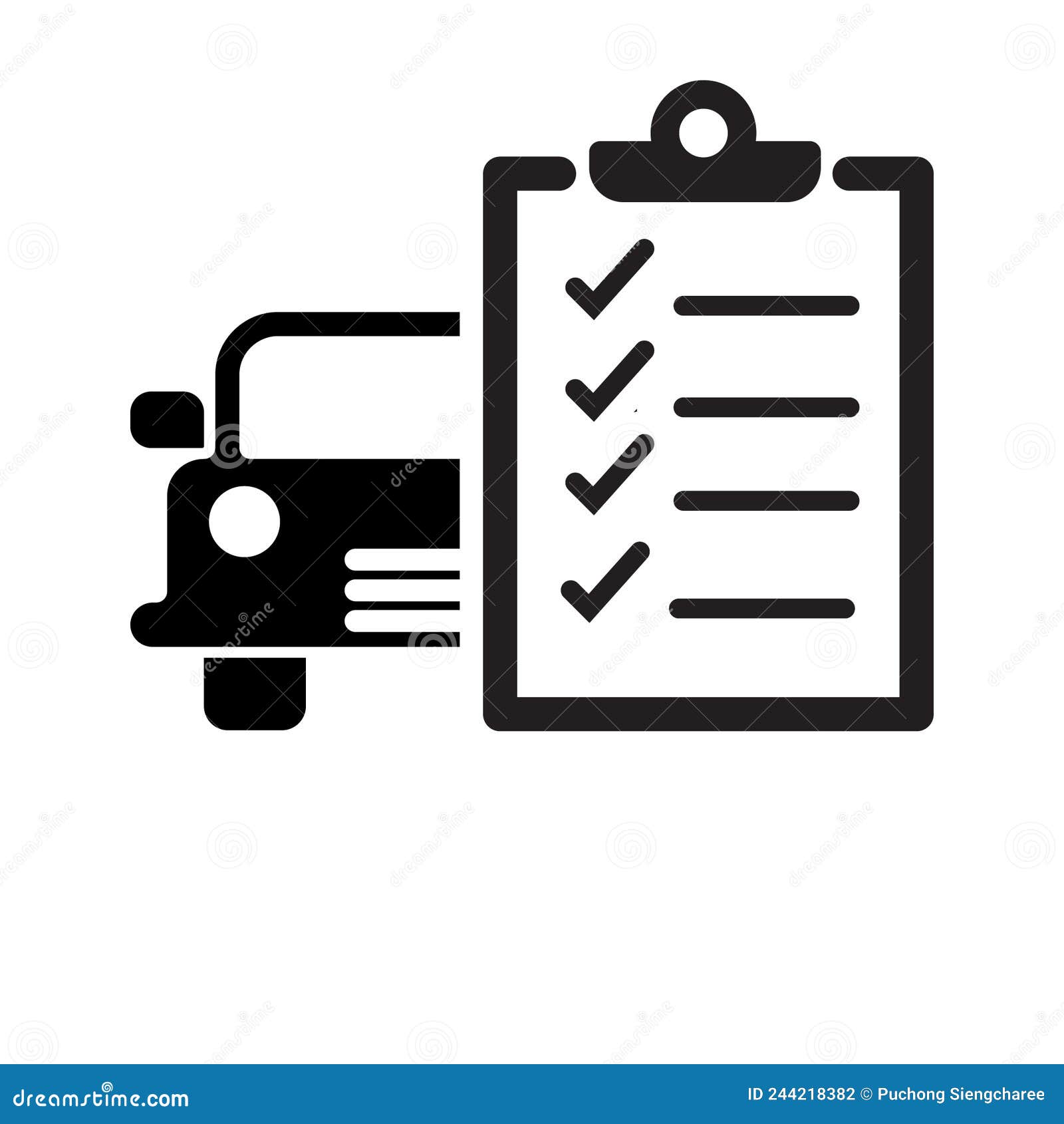 Technical clipboard icon stock vector. Illustration of project - 244218382