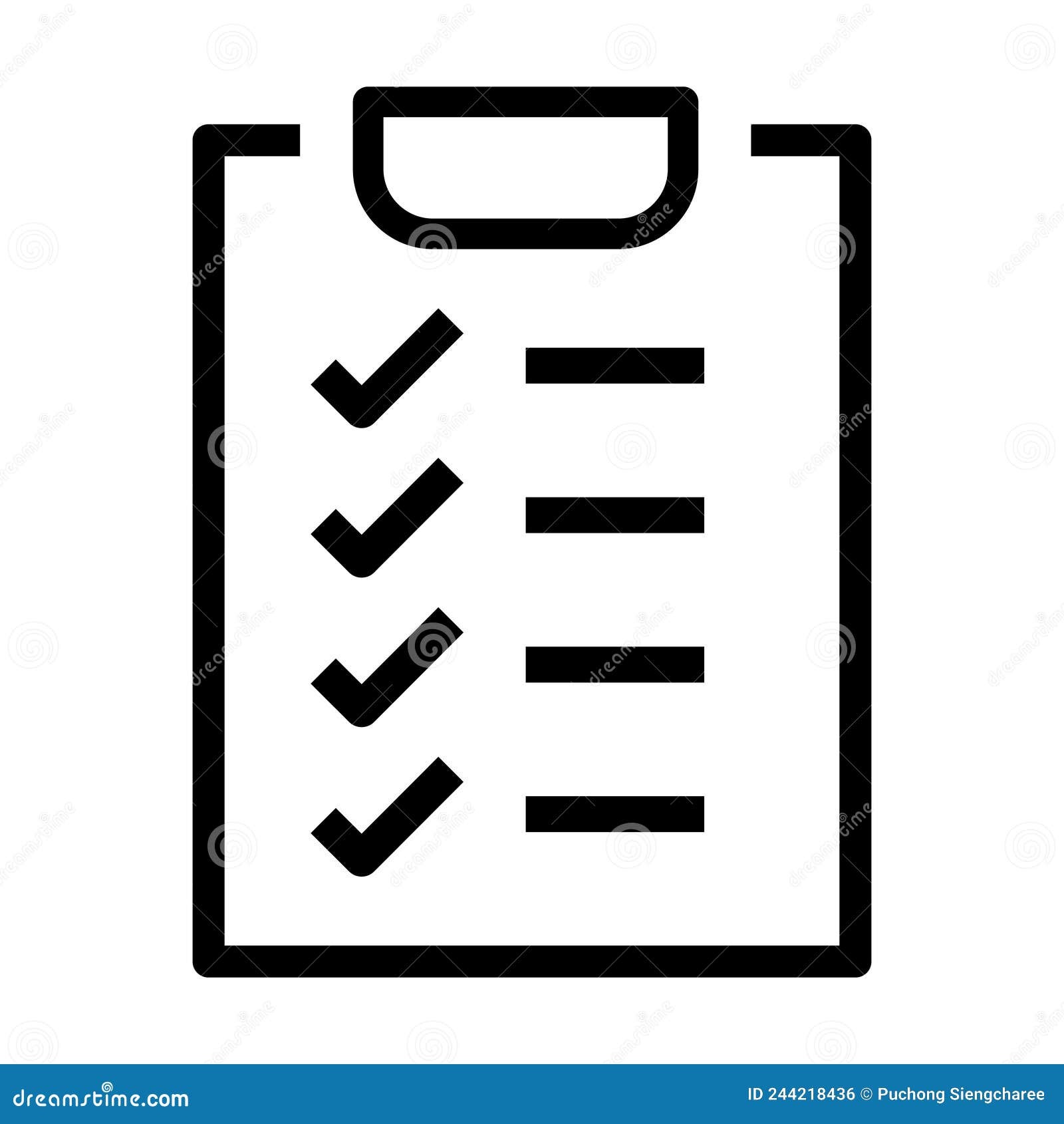 Clipboard Icon, Checklist Sign Stock Vector - Illustration of business ...