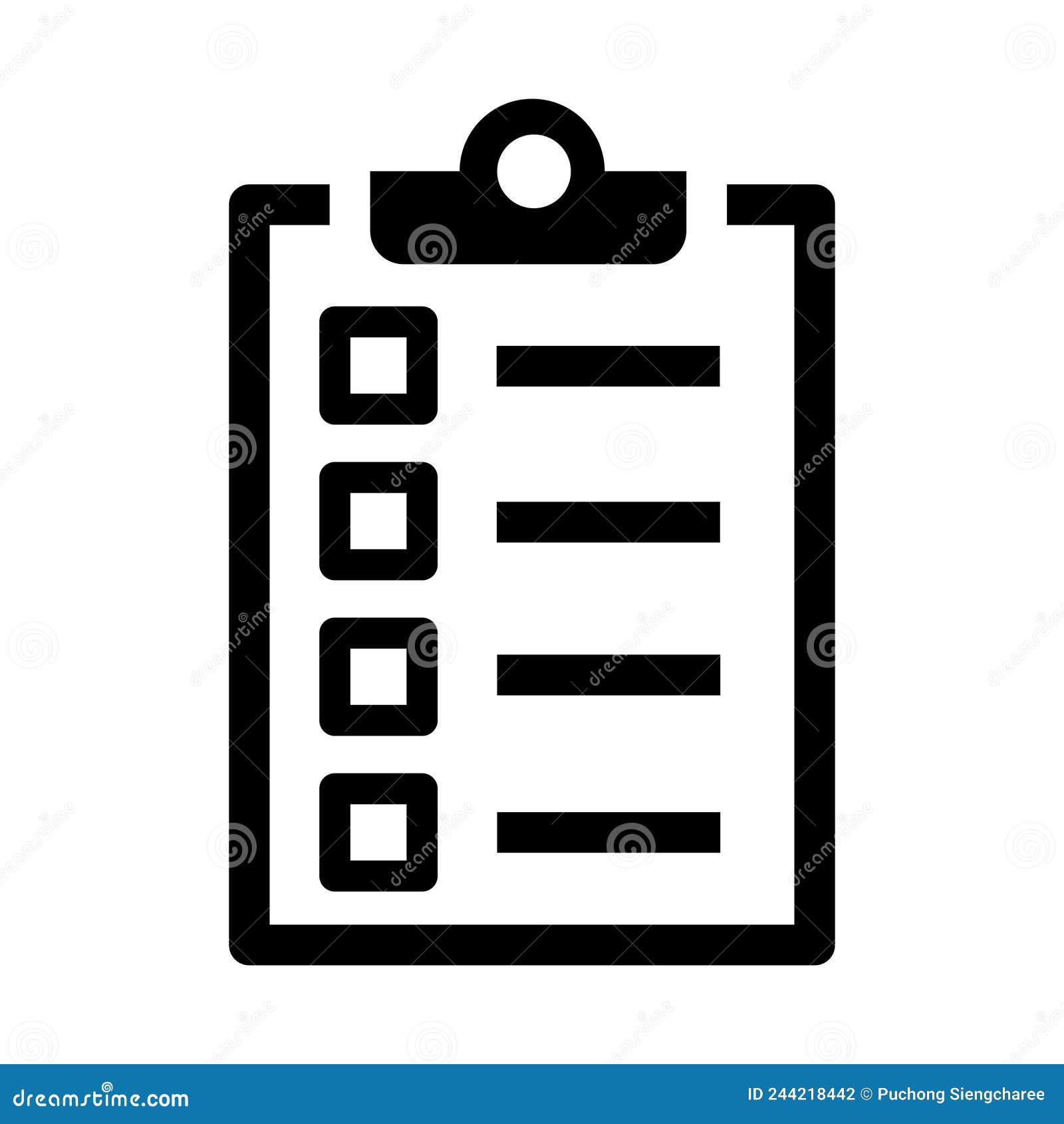 Clipboard icon, check box stock vector. Illustration of board - 244218442