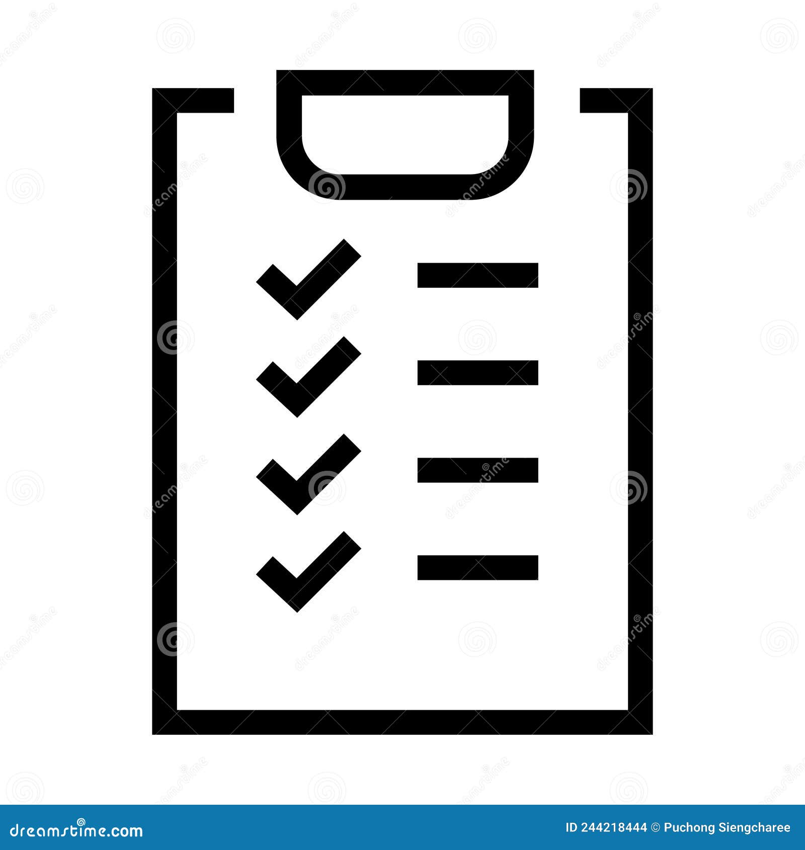 Clipboard icon, Task done stock vector. Illustration of questionnaire ...