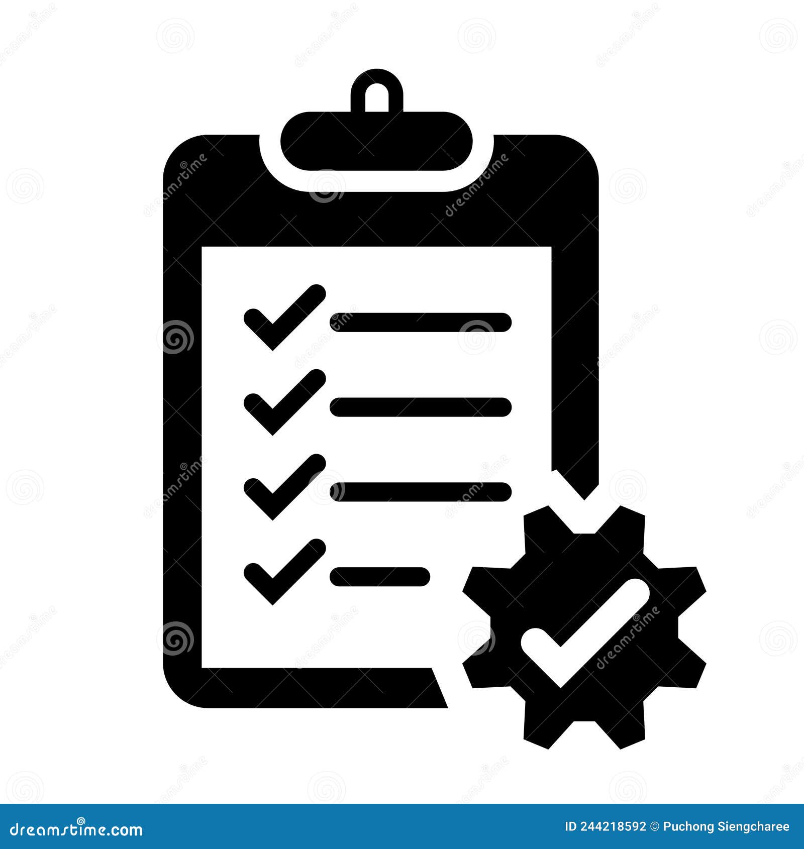 Clipboard Icon, Check Mark Sign Stock Vector - Illustration of test ...