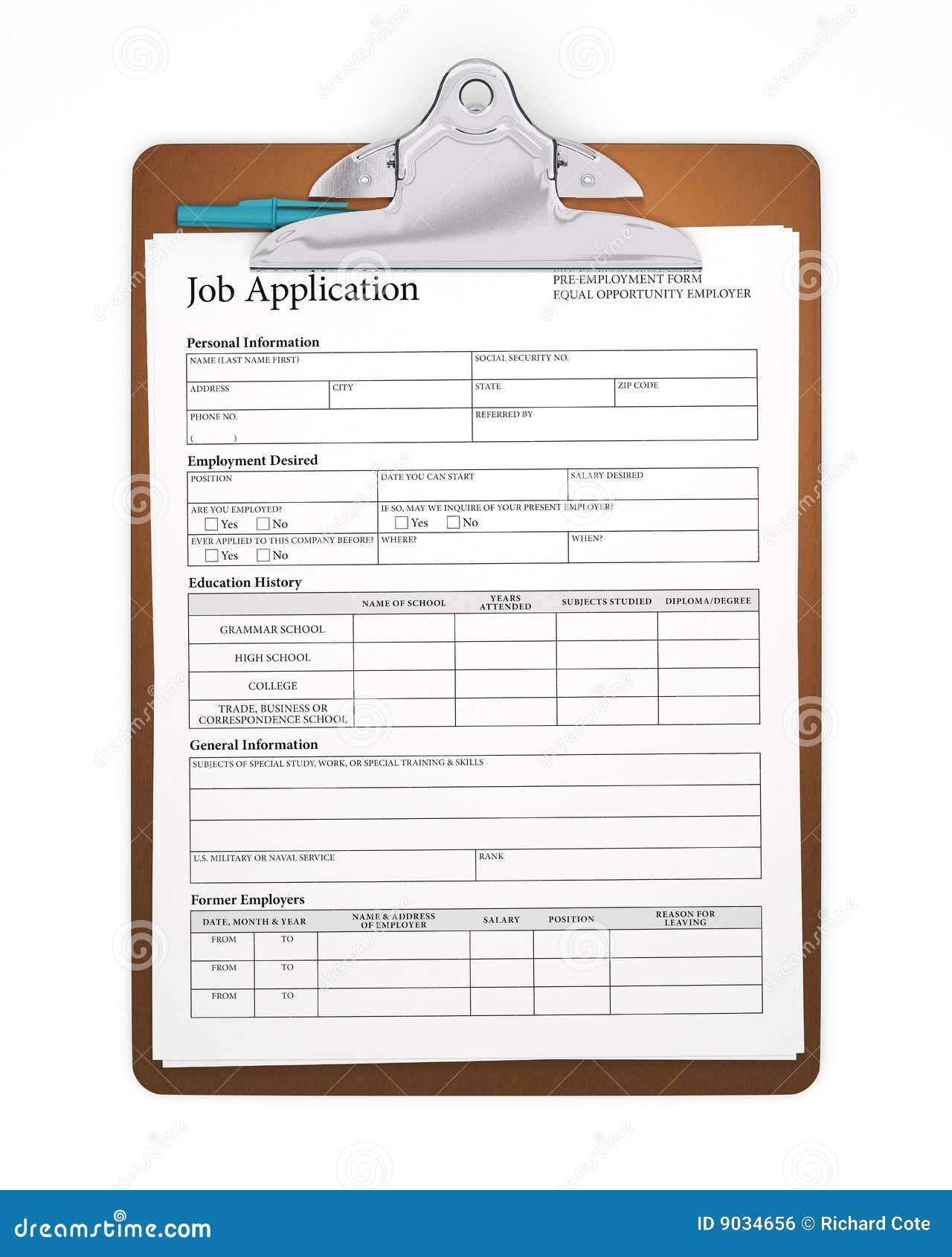 Generic Job Application Template