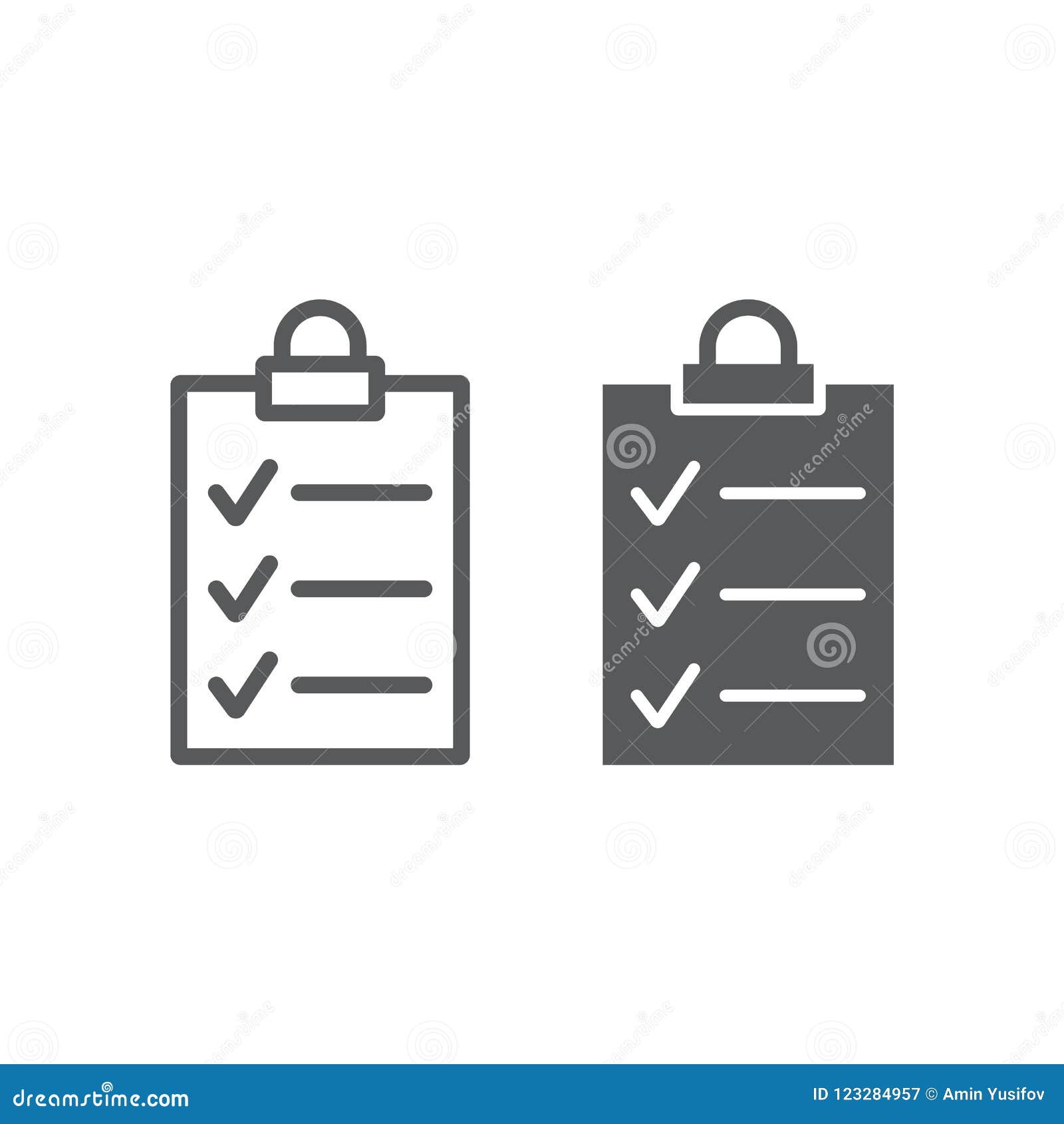 Clipboard Line and Glyph Icon, Office Stock Vector - Illustration of ... Clipboard Line and Glyph Icon, Office Stock Vector - Illustration of ...