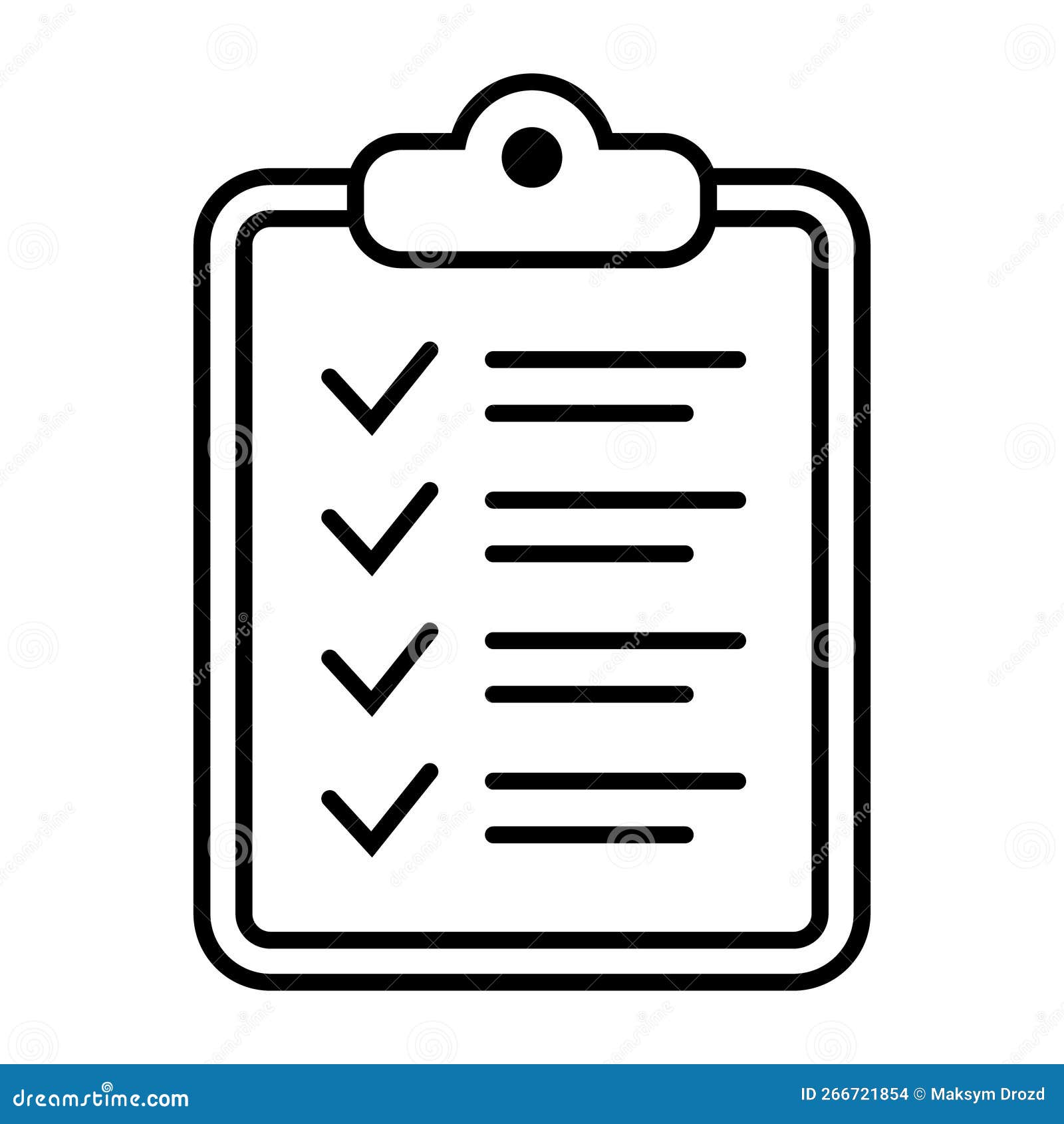 Clipboard Line Icon. Checklist Symbol for Web Site and App Design Stock ...