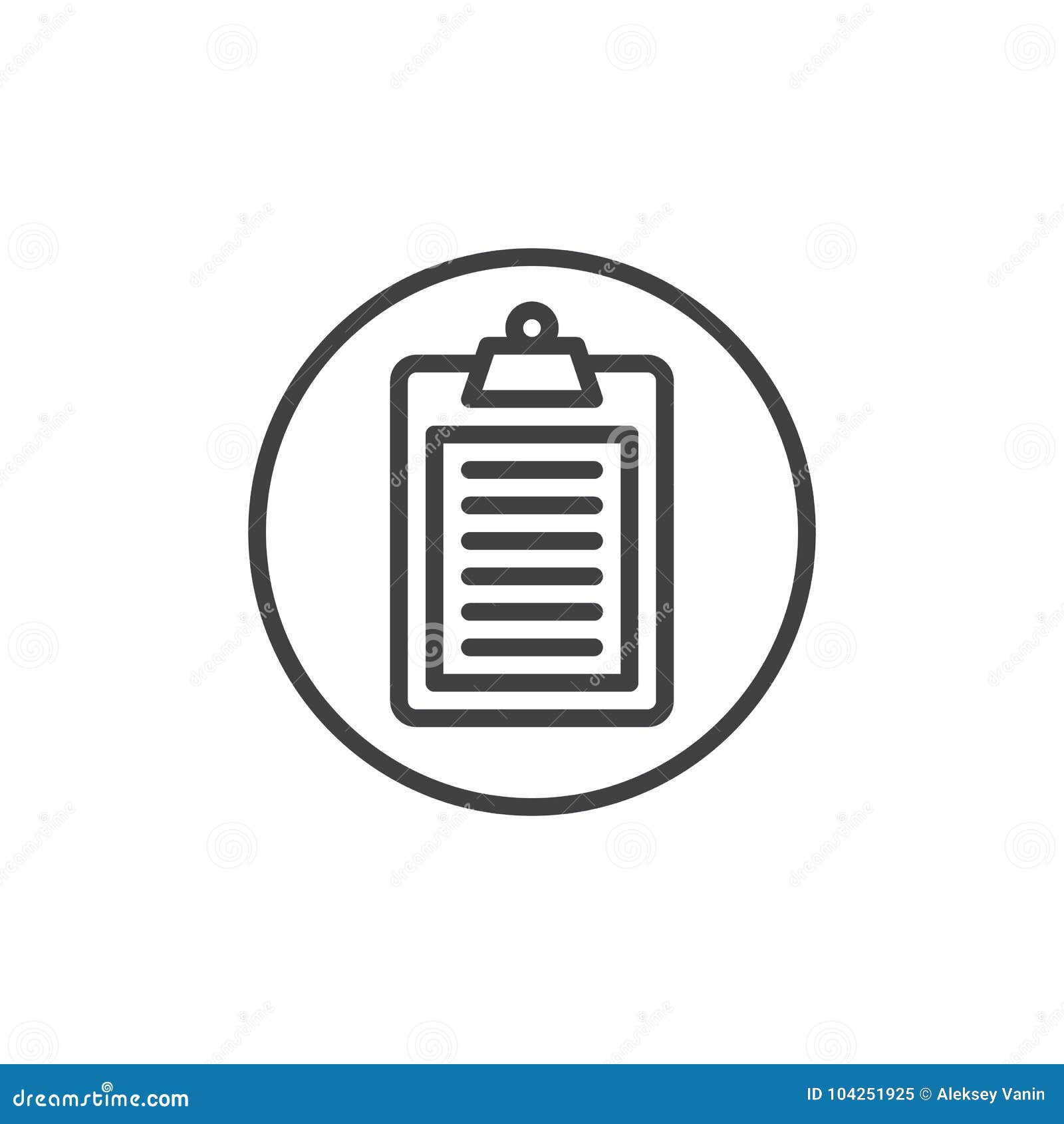 Clipboard line icon stock vector. Illustration of single - 104251925 Clipboard line icon stock vector. Illustration of single - 104251925