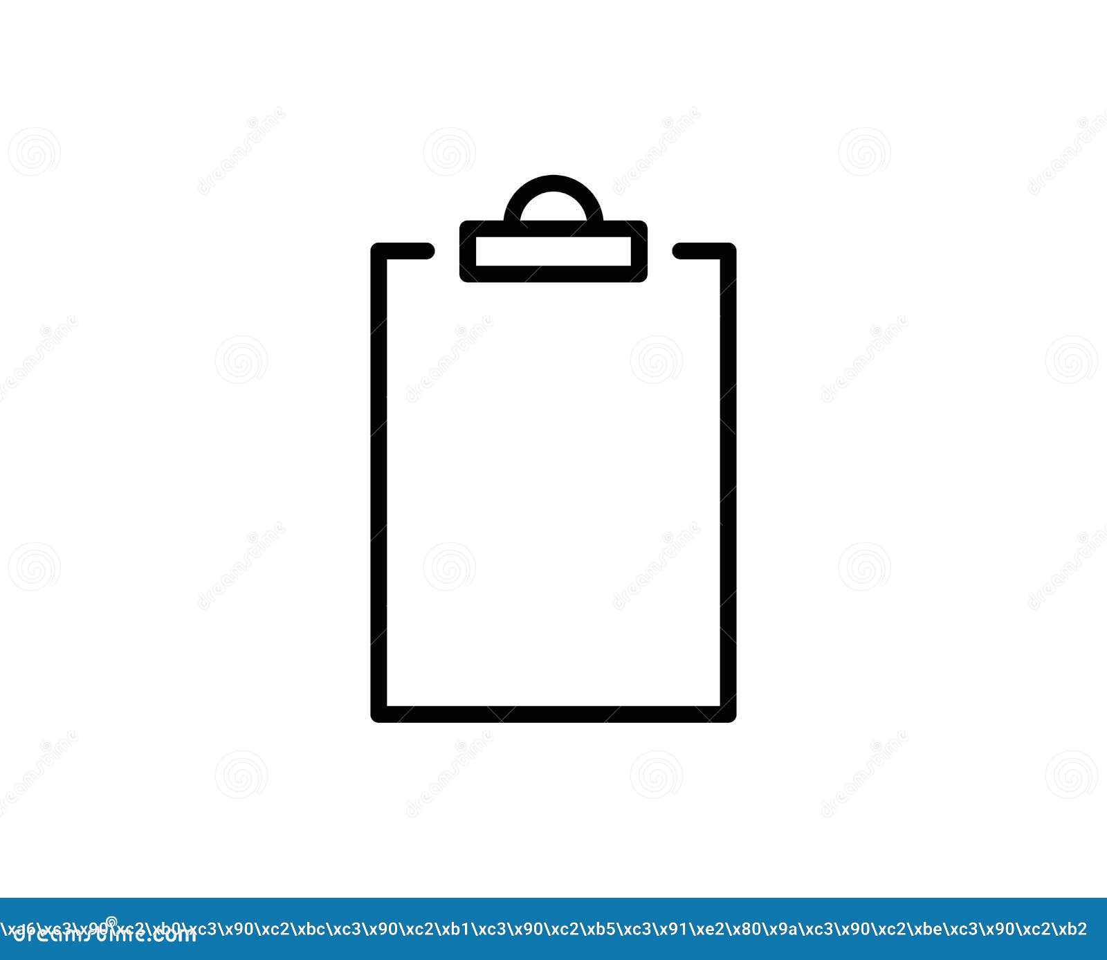 Clipboard line icon stock vector. Illustration of graphic - 189509831
