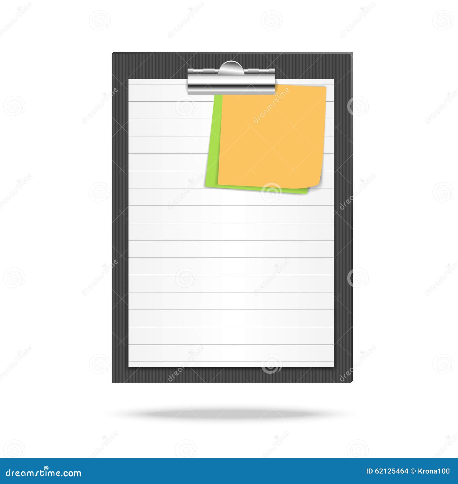 Clipboard, Lined Leaf of Paper and Note Papers Stock Vector ...
