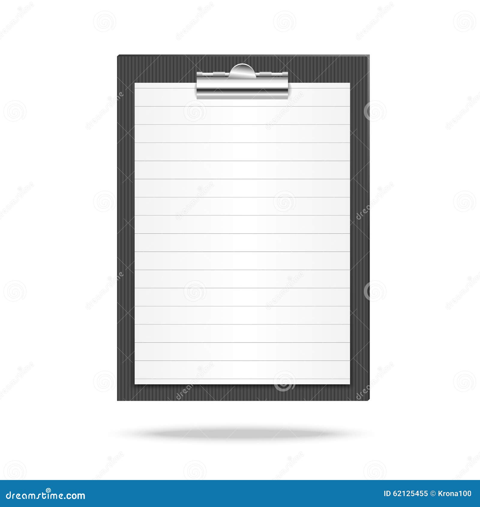 Clipboard, Lined Leaf of Paper Stock Vector - Illustration of lined ...
