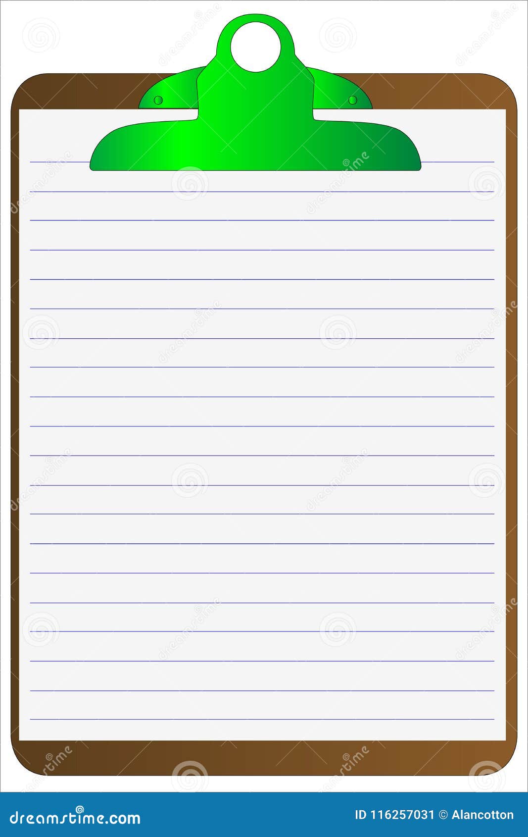 Set Of Clipboard With Lined Paper. Vector Mock Up Template For Business ...