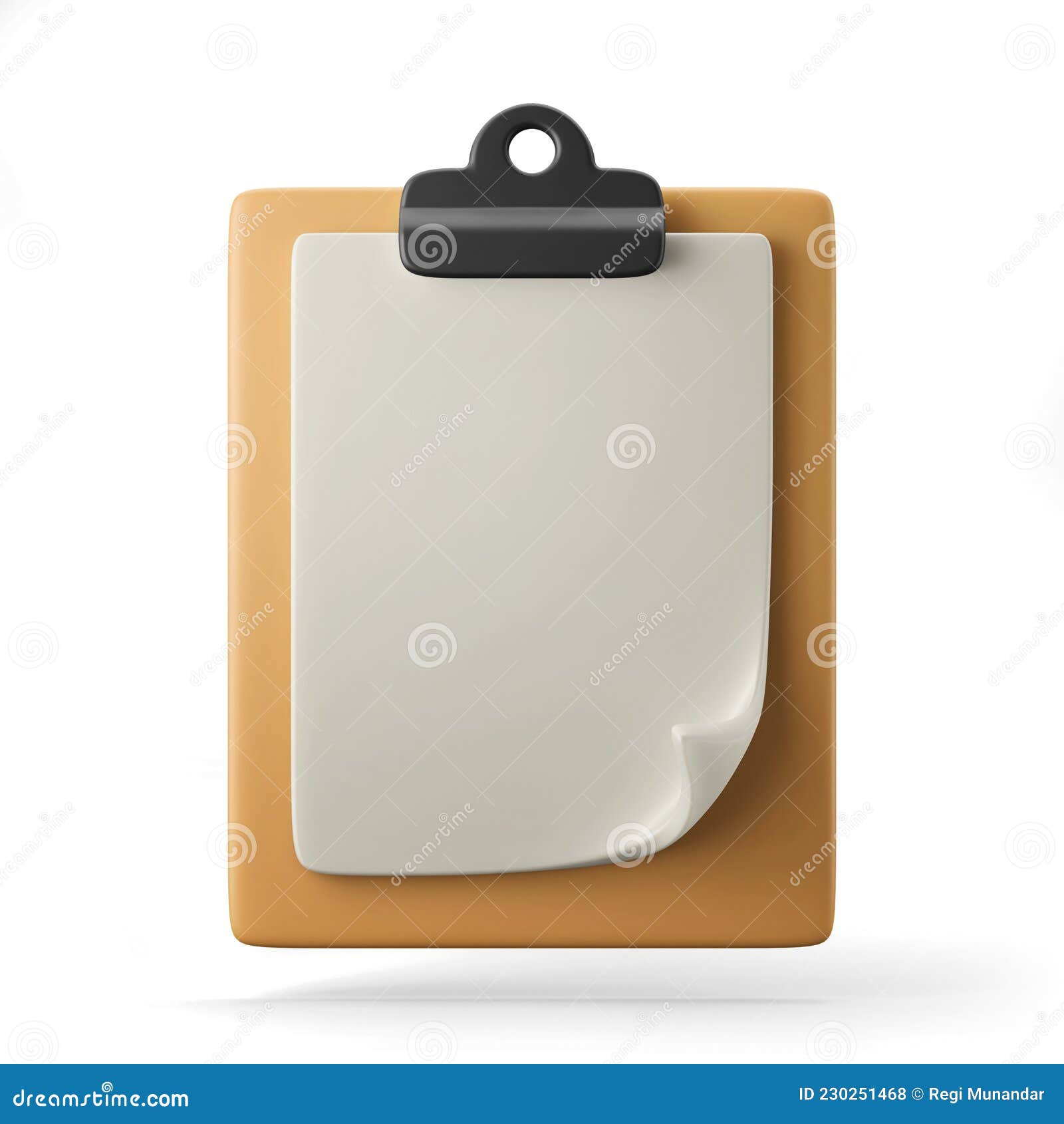 Clipboard Note Taking Paper 3d Illustration Rendering Icon Editable ...
