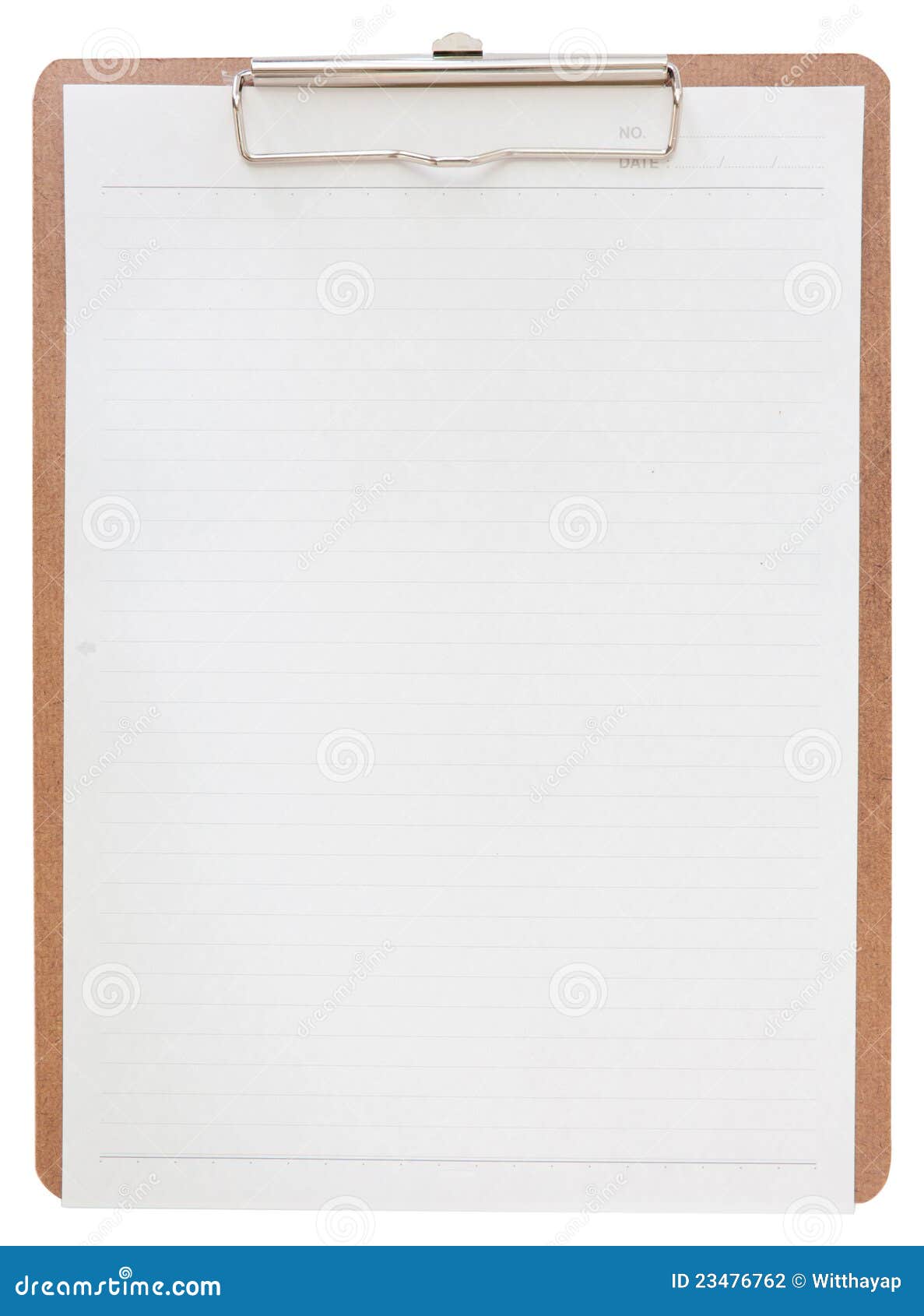 Clipboard with paper stock photo. Image of information - 23476762