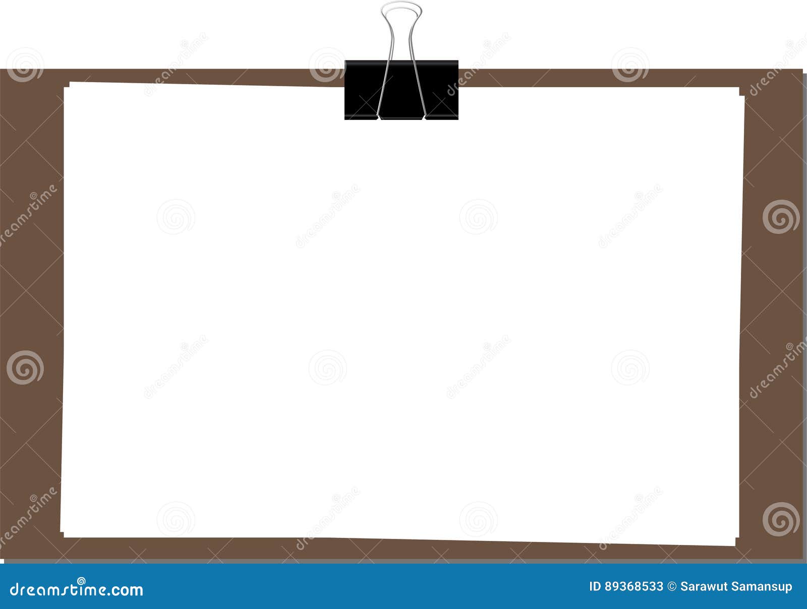 Clipboard Paper Copy-space Flat Stock Illustration - Illustration of ...