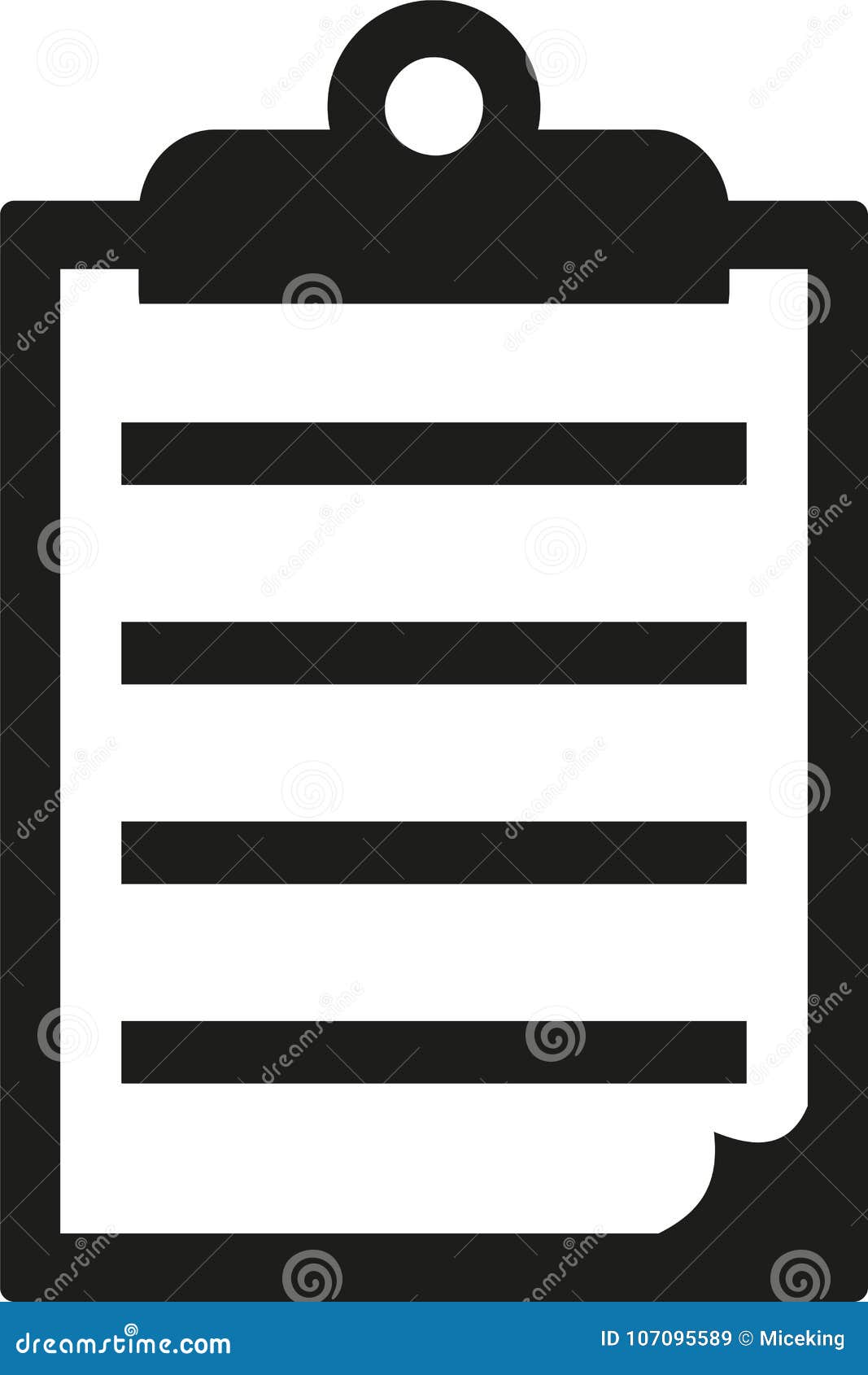 Clipboard paper icon stock vector. Illustration of logo - 107095589