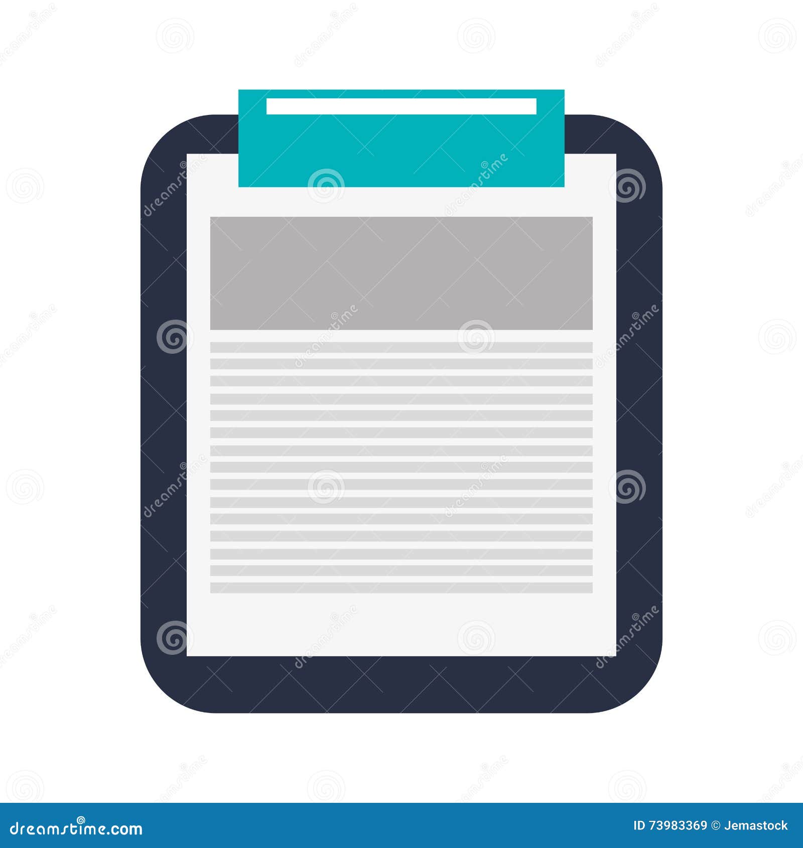 Clipboard with paper icon stock illustration. Illustration of ...