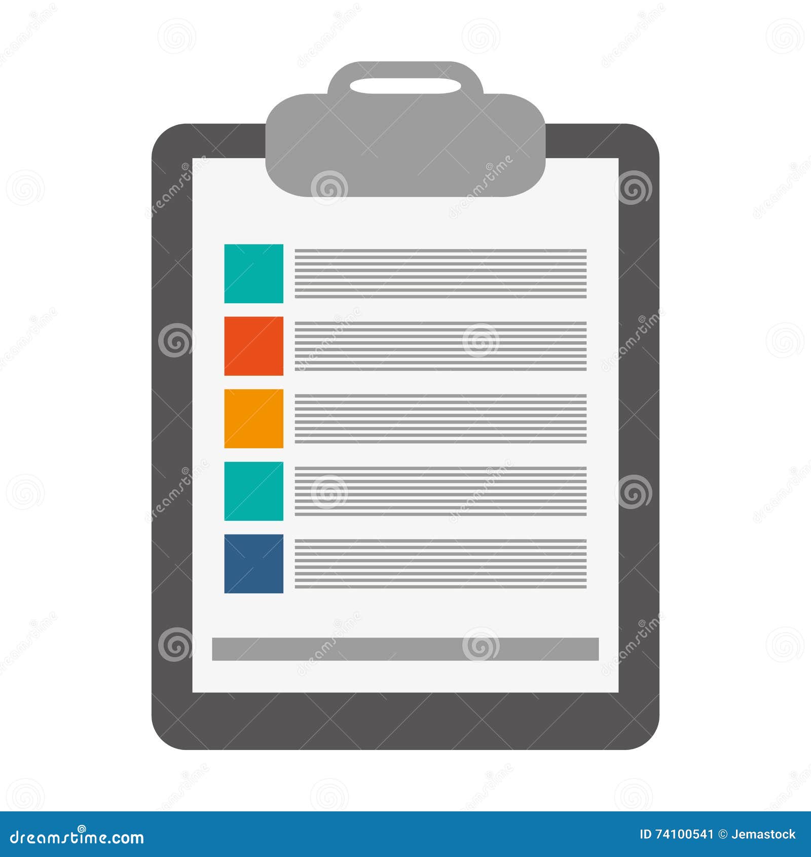 Clipboard with paper icon stock illustration. Illustration of feedback ...