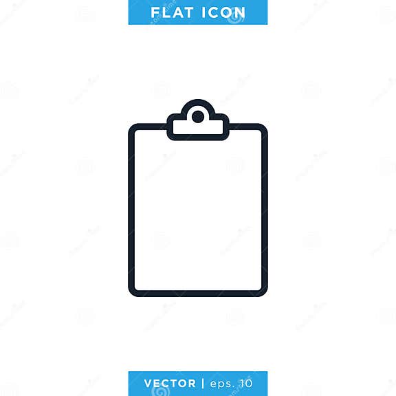 Clipboard Paper Icon Vector Design Template Stock Vector - Illustration ...