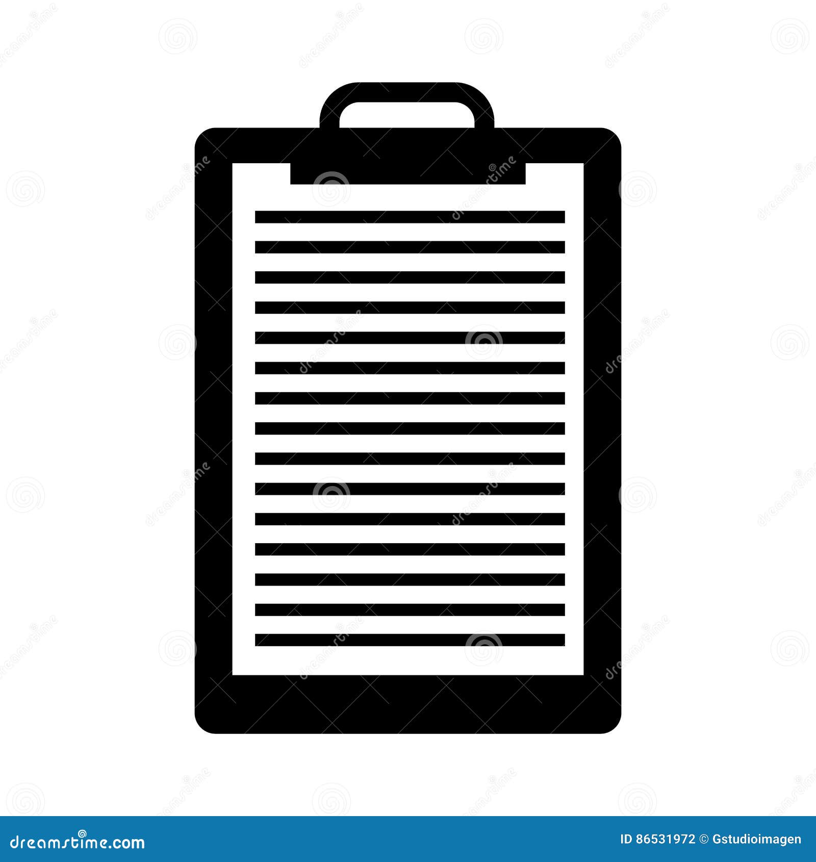 Clipboard Paper Isolated Icon Stock Vector - Illustration of concept ...