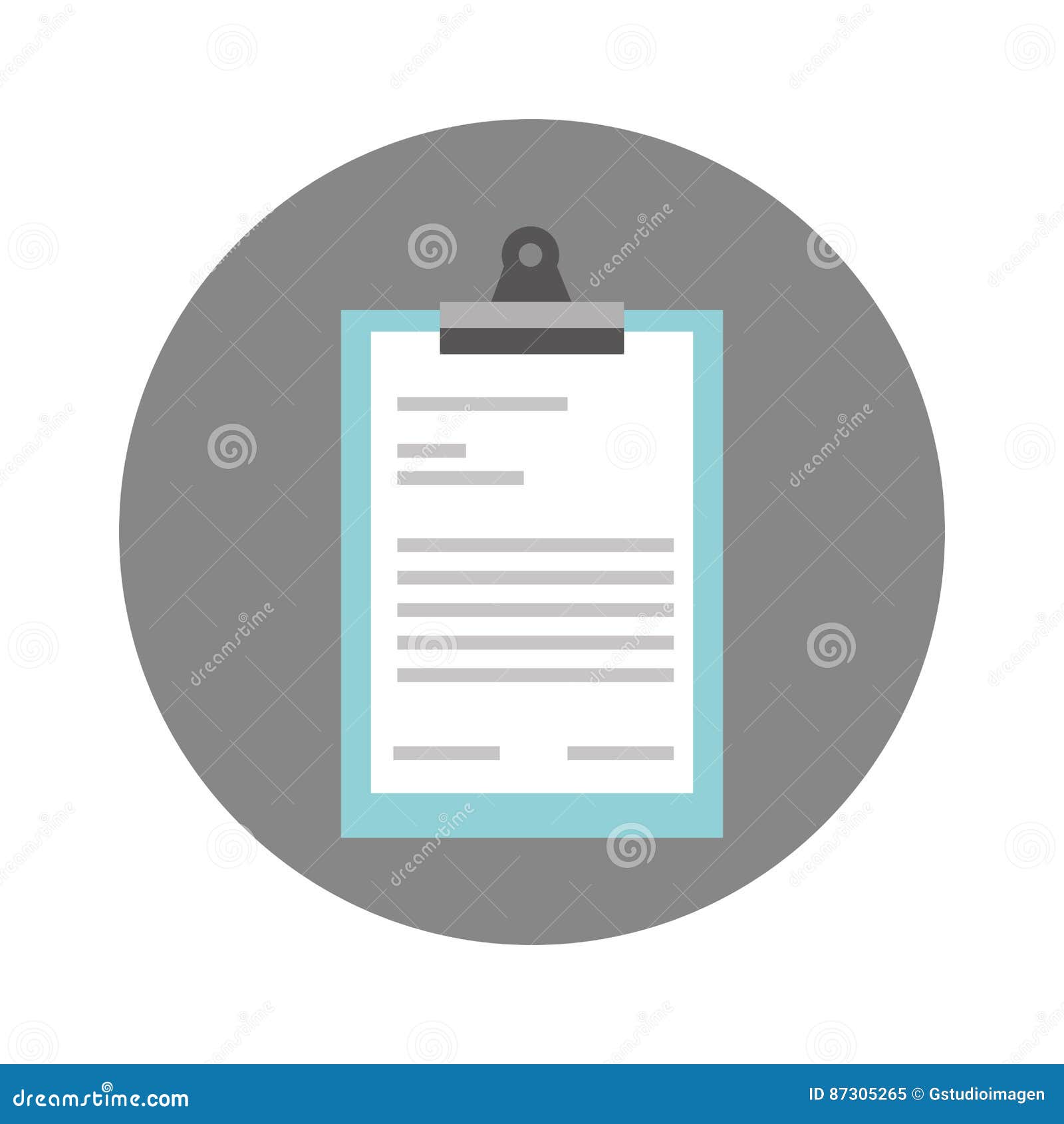 Clipboard Paper Isolated Icon Stock Vector - Illustration of flat ...