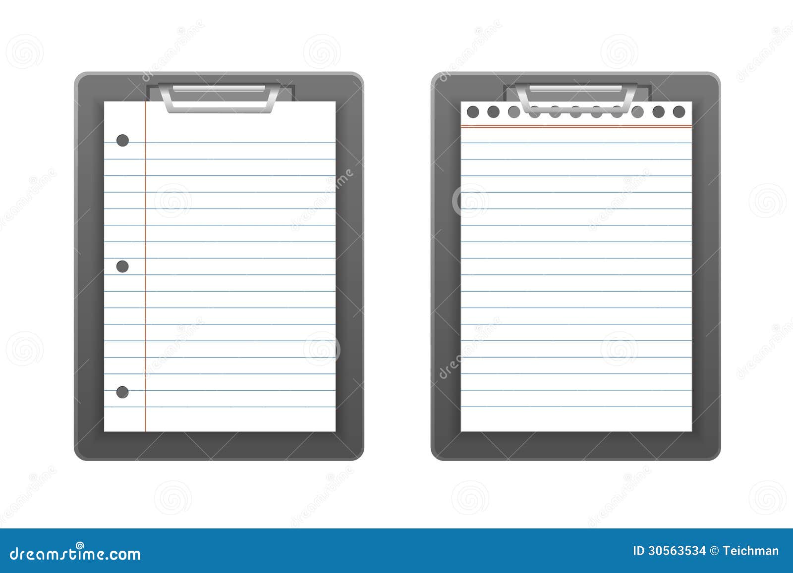 Clipboard with paper stock vector. Illustration of lines - 30563534