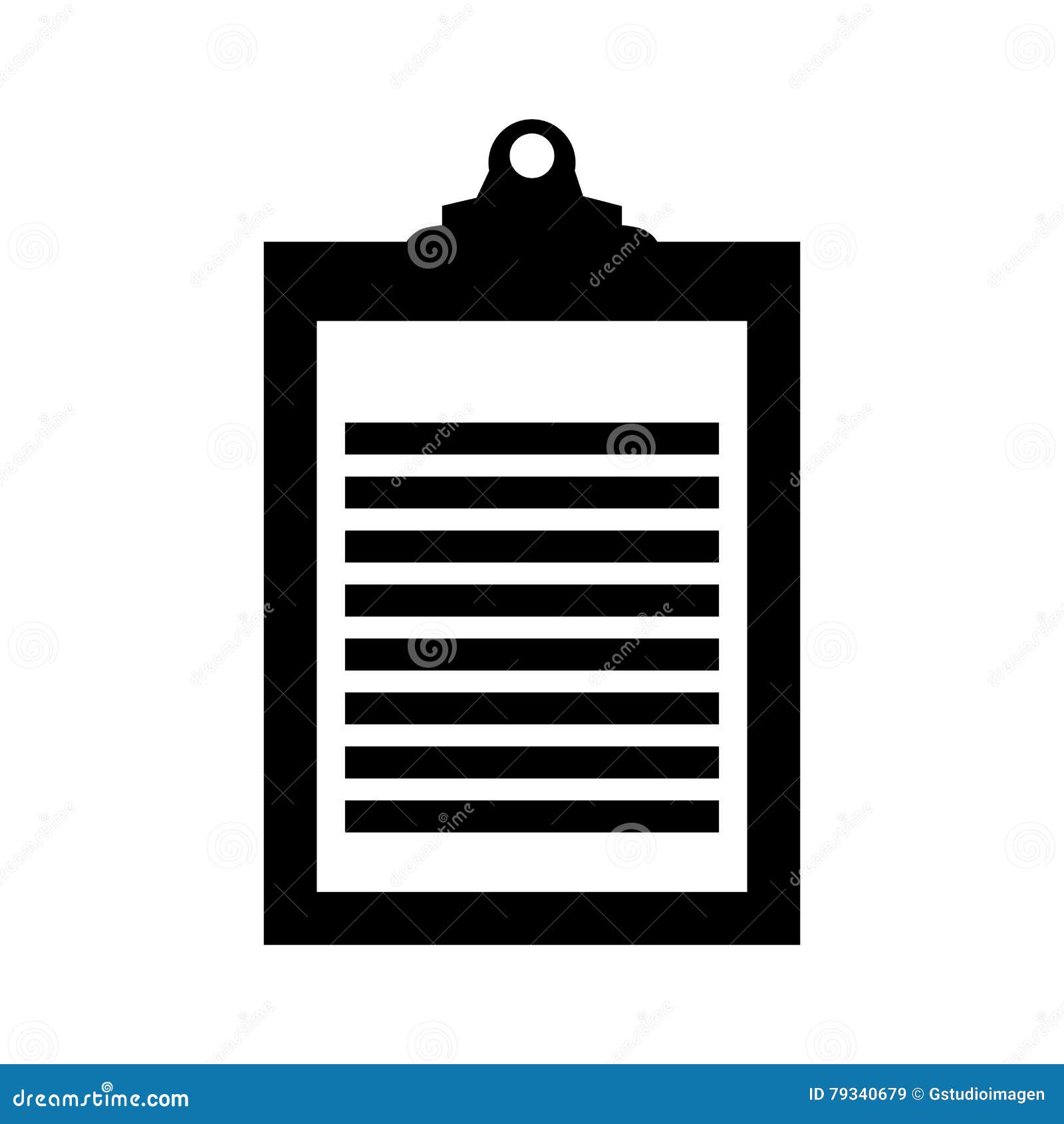 Clipboard Paper Order Isolated Icon Stock Illustration - Illustration ...