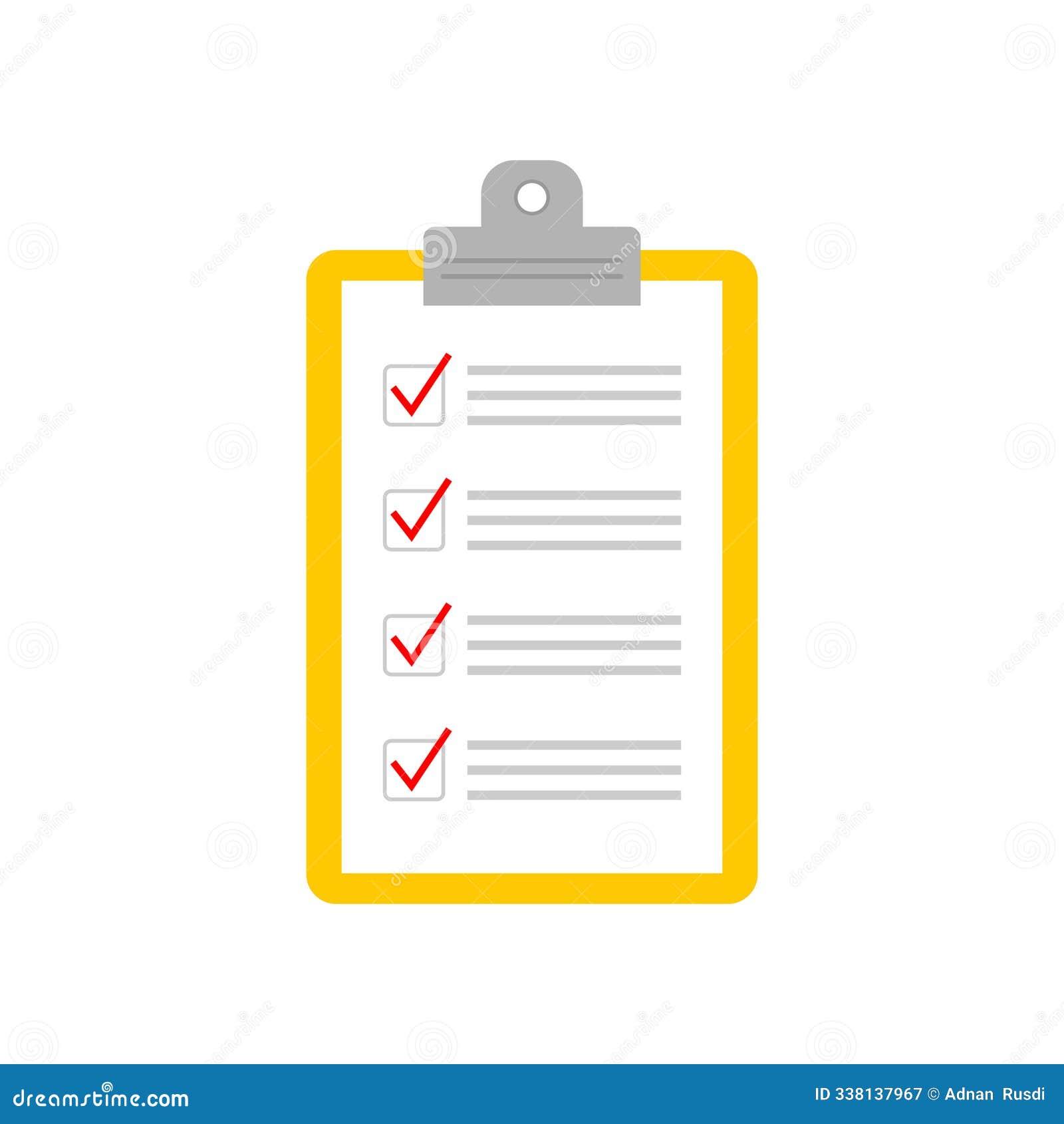 Clipboard with a Paper for Taking Notes, Writing, Planning. Top View of ...