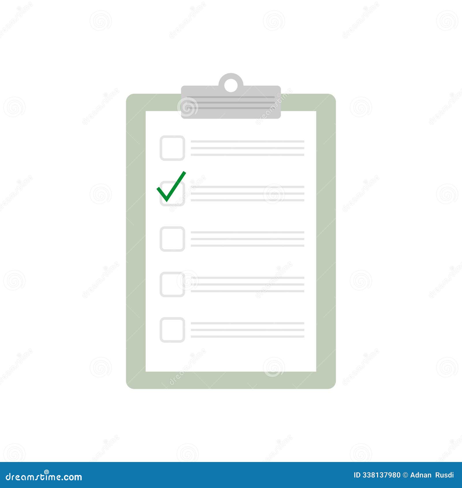 Clipboard with a Paper for Taking Notes, Writing, Planning. Top View of ...