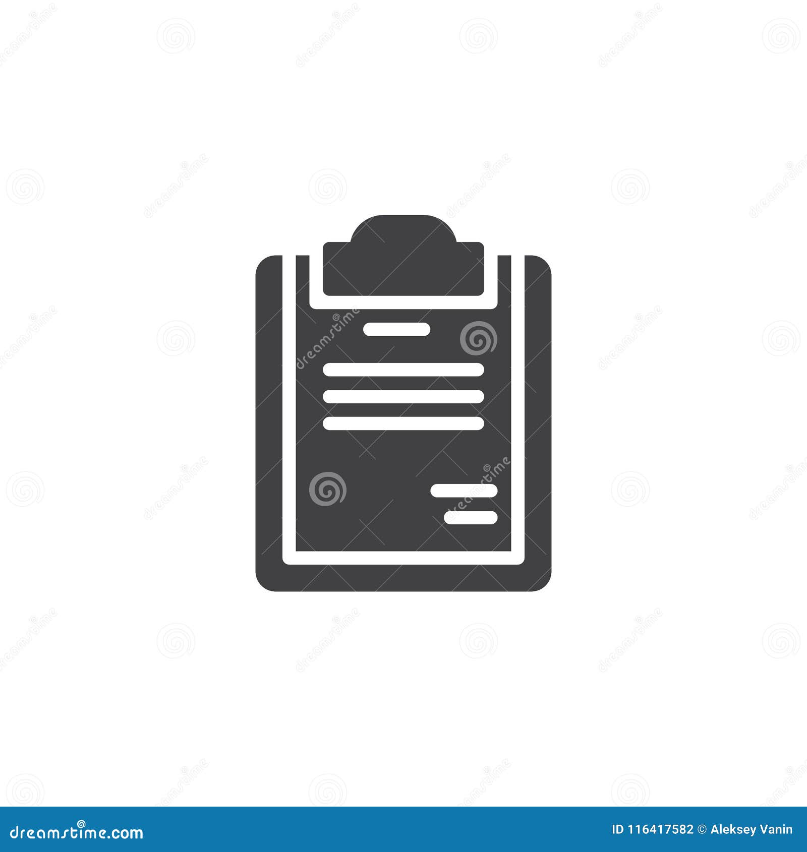 Clipboard Paper Vector Icon Stock Vector - Illustration of design ...