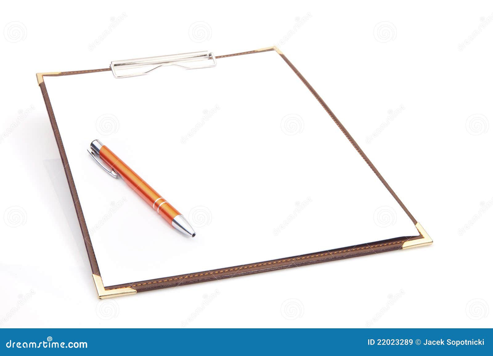 Clipboard with Pen stock image. Image of single, message - 22023289